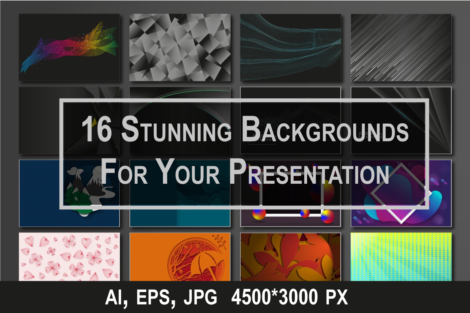 Mockup - 16 stunning Backgrounds - Bundle (176797) | Backgrounds ...