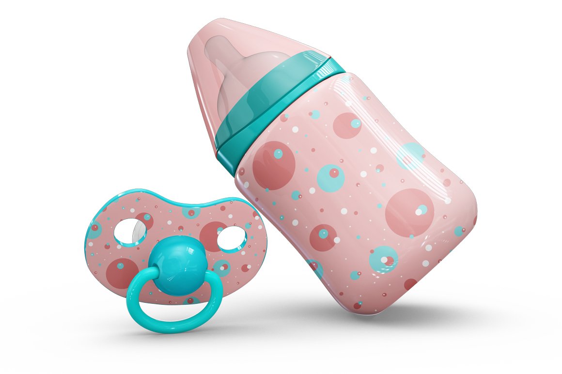 Baby Bottle and Pacifier Vol.2 Mockup (48269) | Mockups | Design Bundles