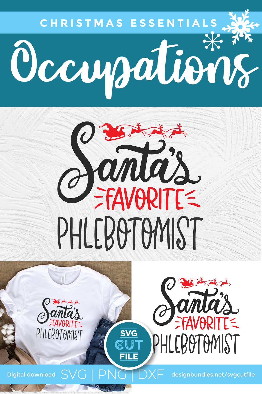 Christmas Phlebotomist svg - Phlebotomy svg, Santas Favorite (1117994 ...