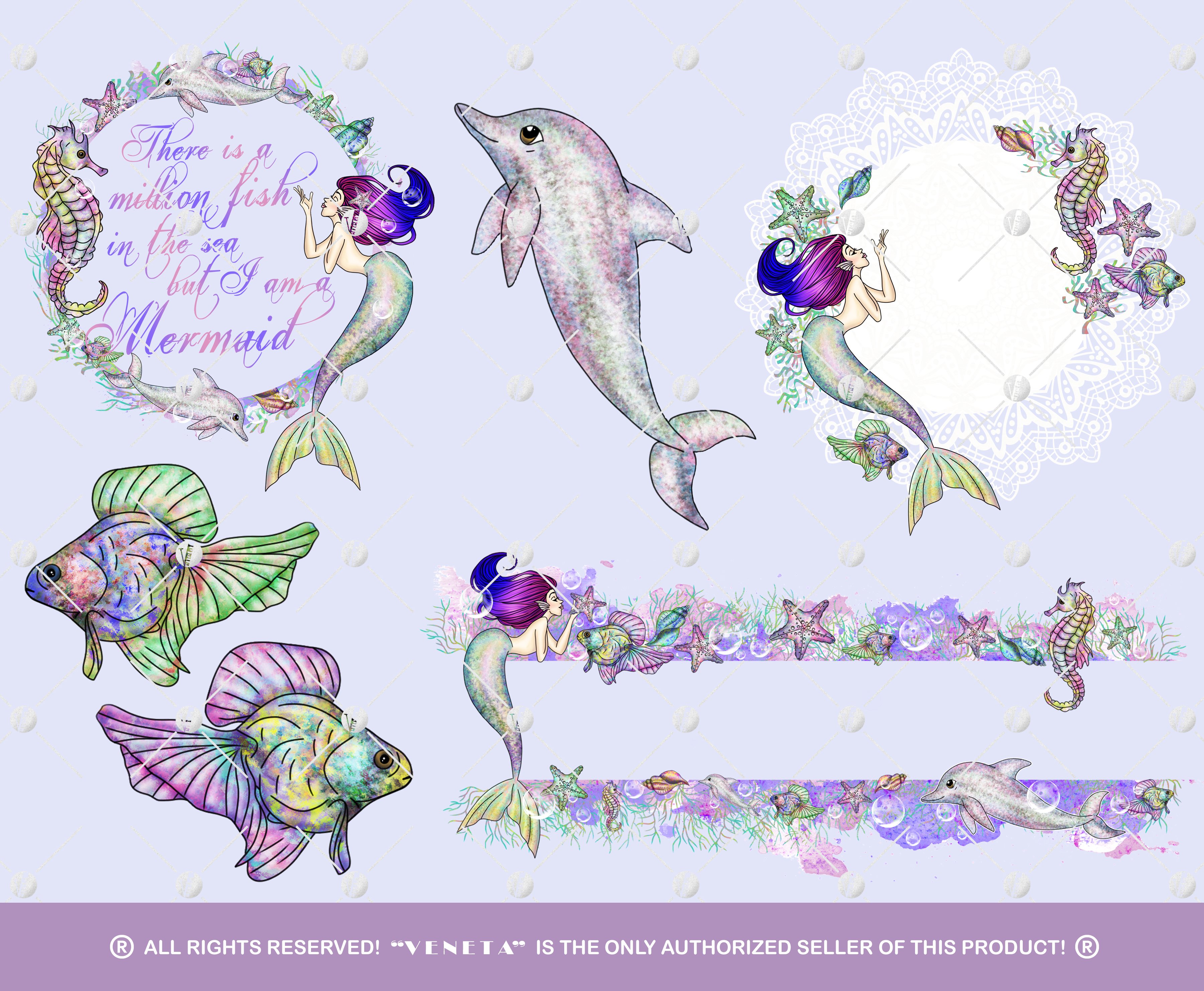 Ocean Mermaids ClipArt Collection | Under The Sea (100745 ...