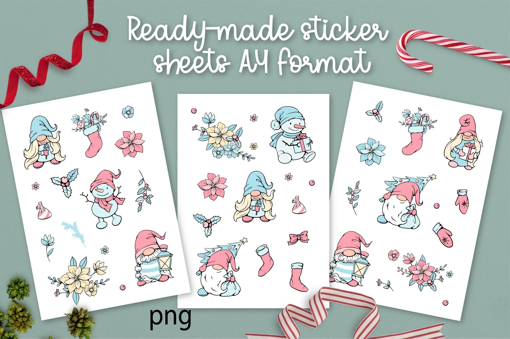 Christmas Gnome Stickers