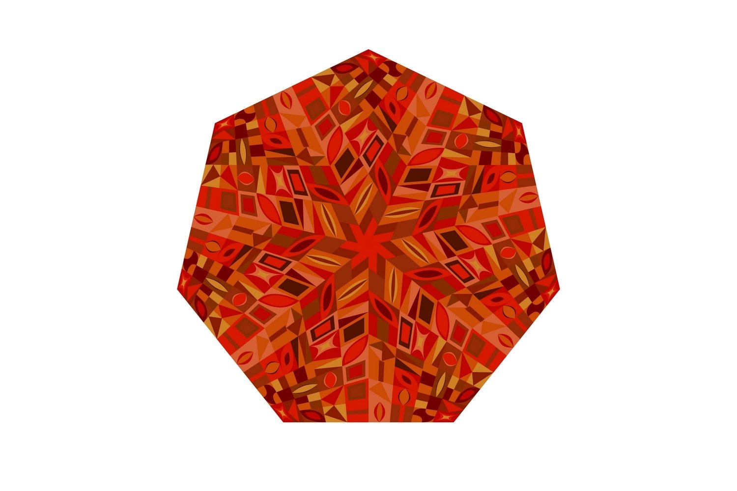 6 Mosaic Pattern Heptagons (332931) | Decorations | Design Bundles