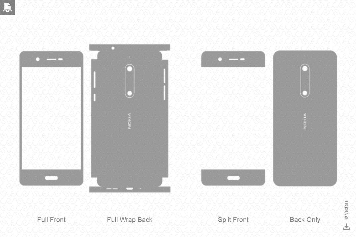 Nokia 5 Vinyl Skin Vector Cut File Template 2017 (292361) | SVGs ...