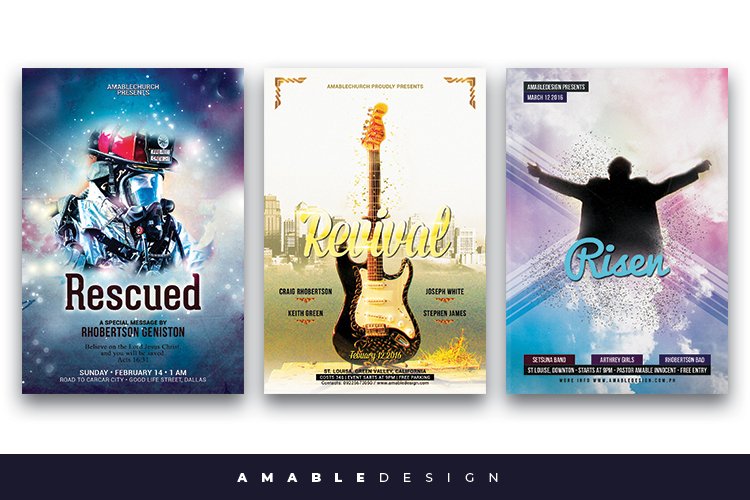 Church Flyers Bundle Vol.2 (951549) | Flyers | Design Bundles