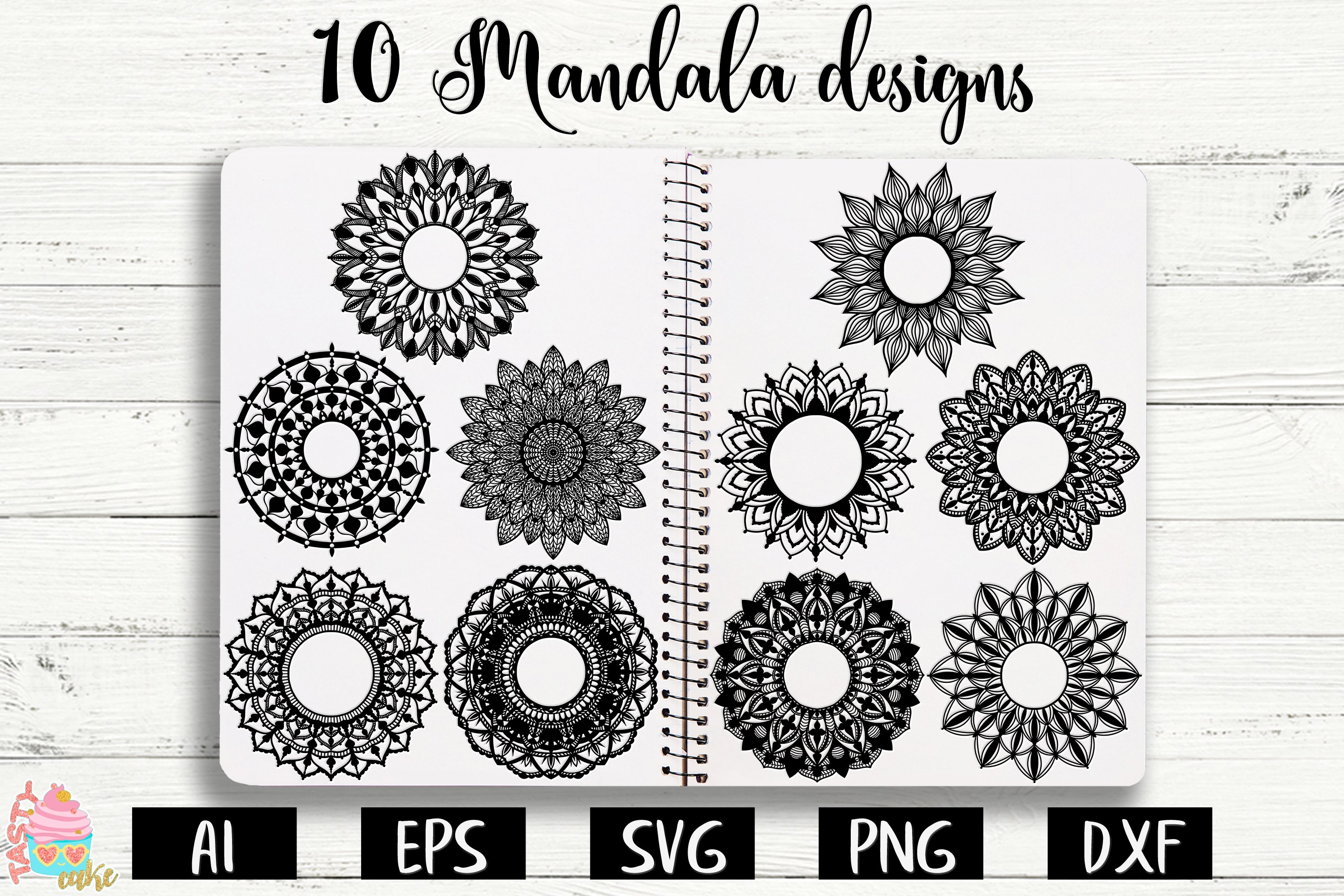 Mandalas Monogram SVG - Mandala Bundle Cut Files (534496) | SVGs ...