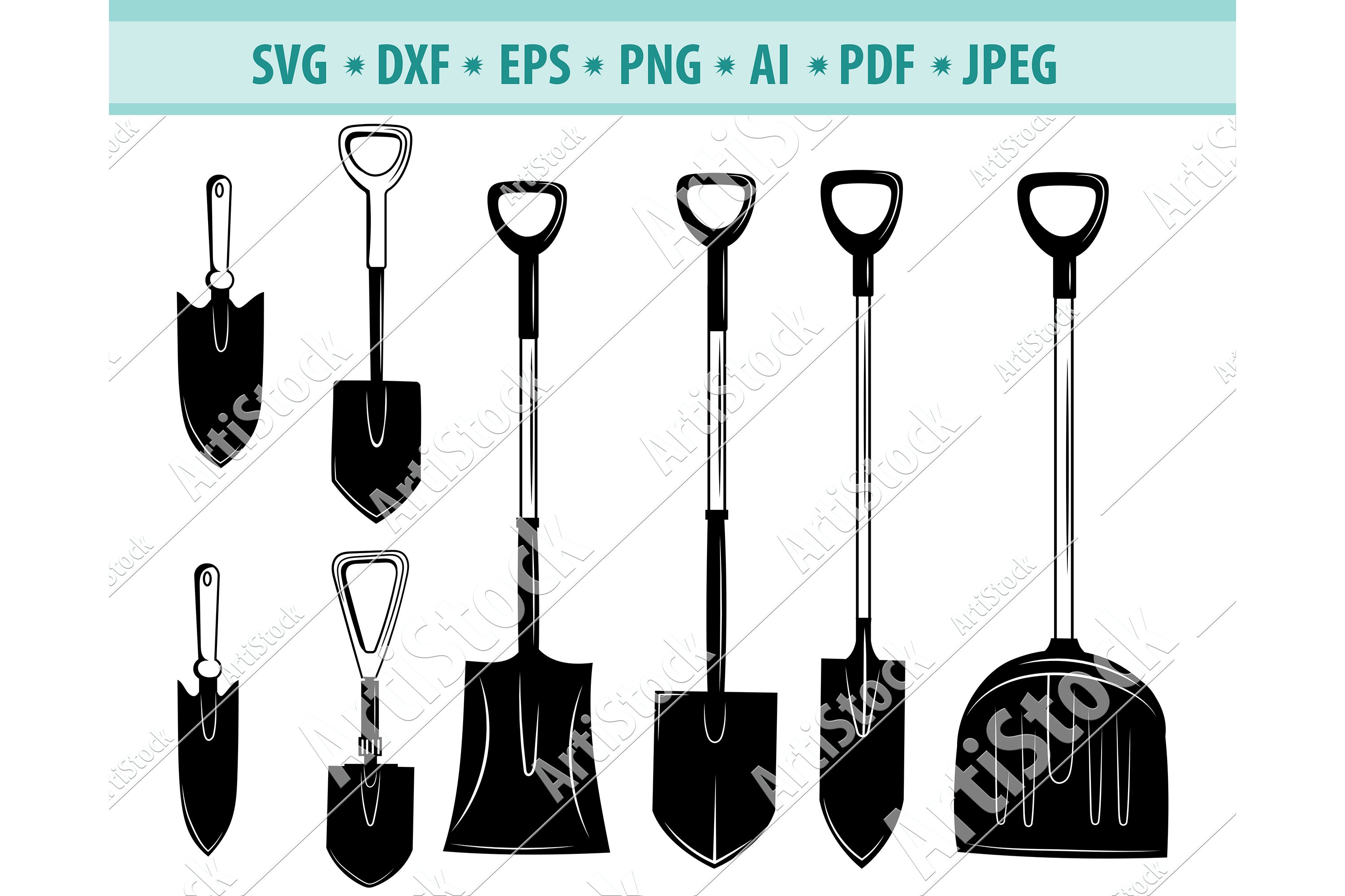 Visual Arts Collage Shovel #6 Work Spade Tool Equipment Agriculture ...