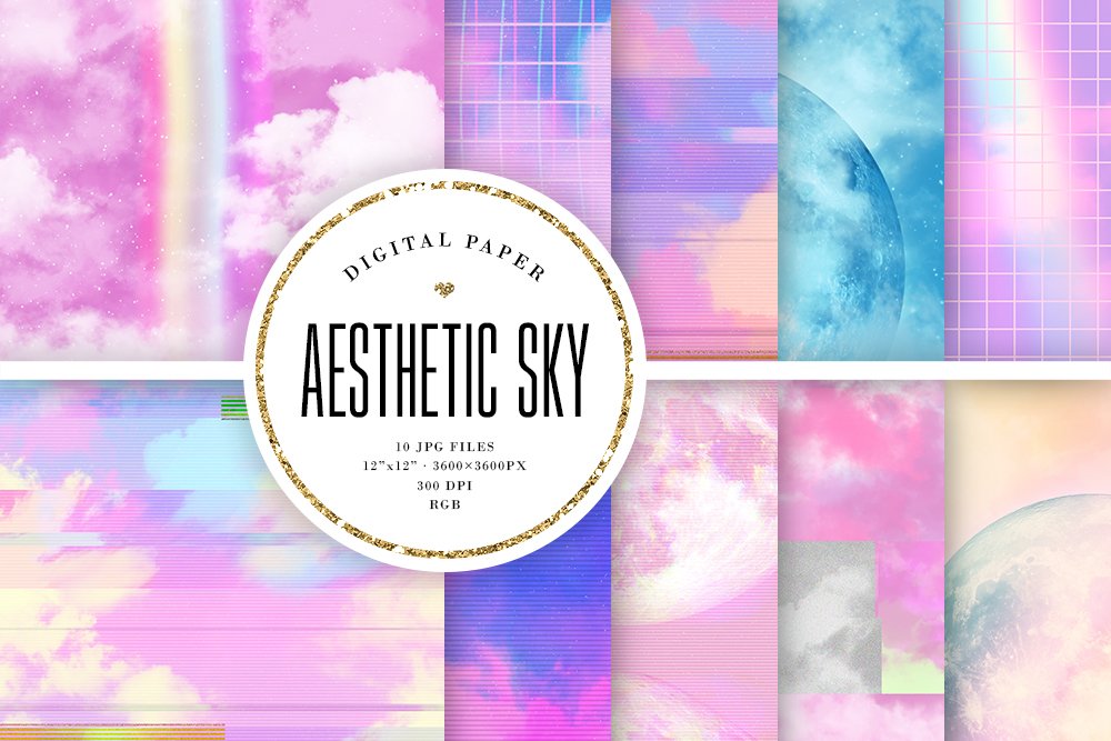 Digital Paper BUNDLE - 219 Space & Skies Backgrounds (371296 ...