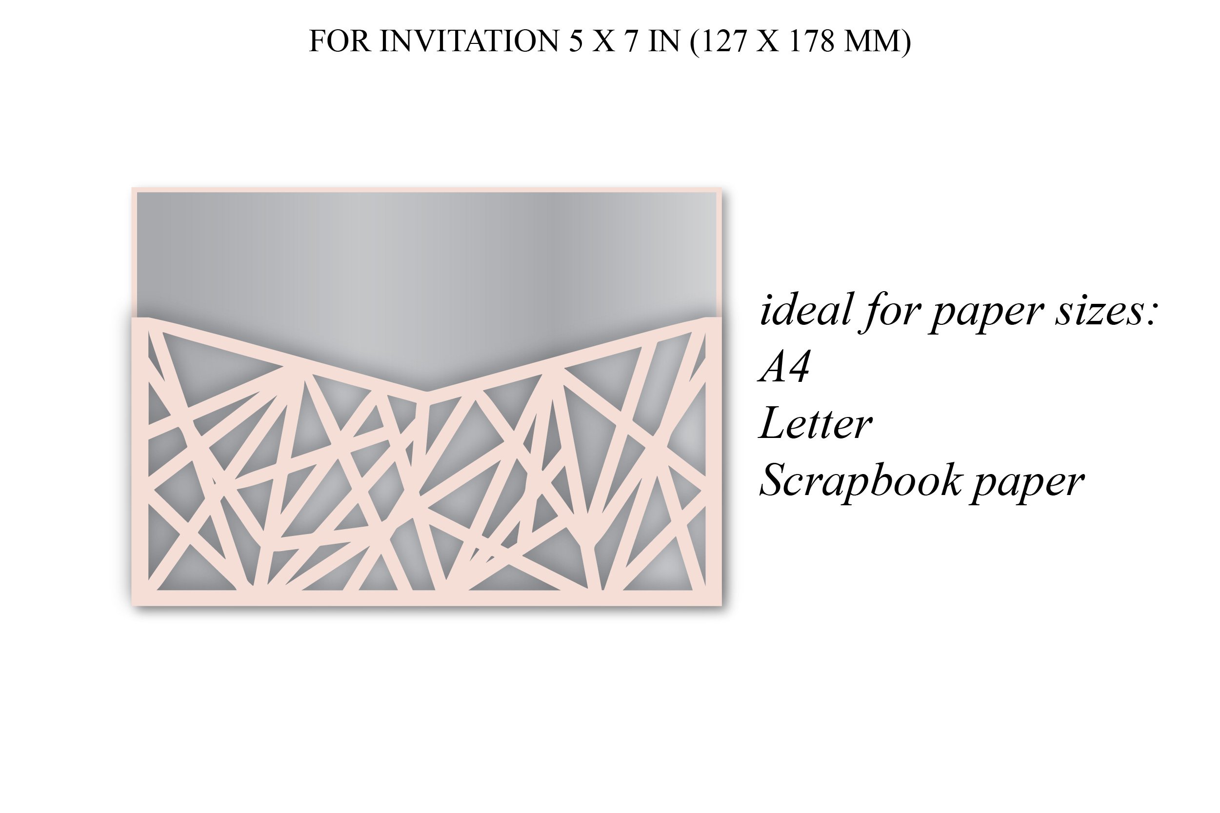 Big Bundle Laser Cut Envelope Template for Cards (1147191) | Paper ...