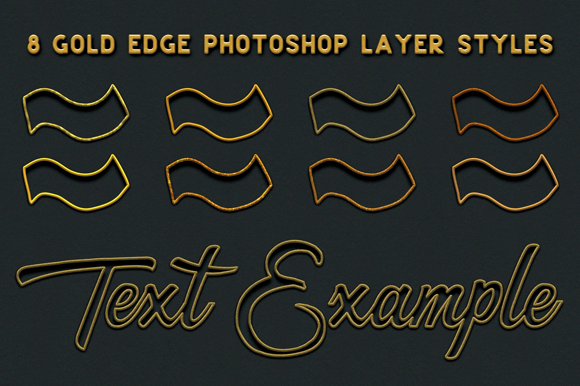 Gold Bling Photoshop Layer Styles (489659) | Add ons | Design Bundles