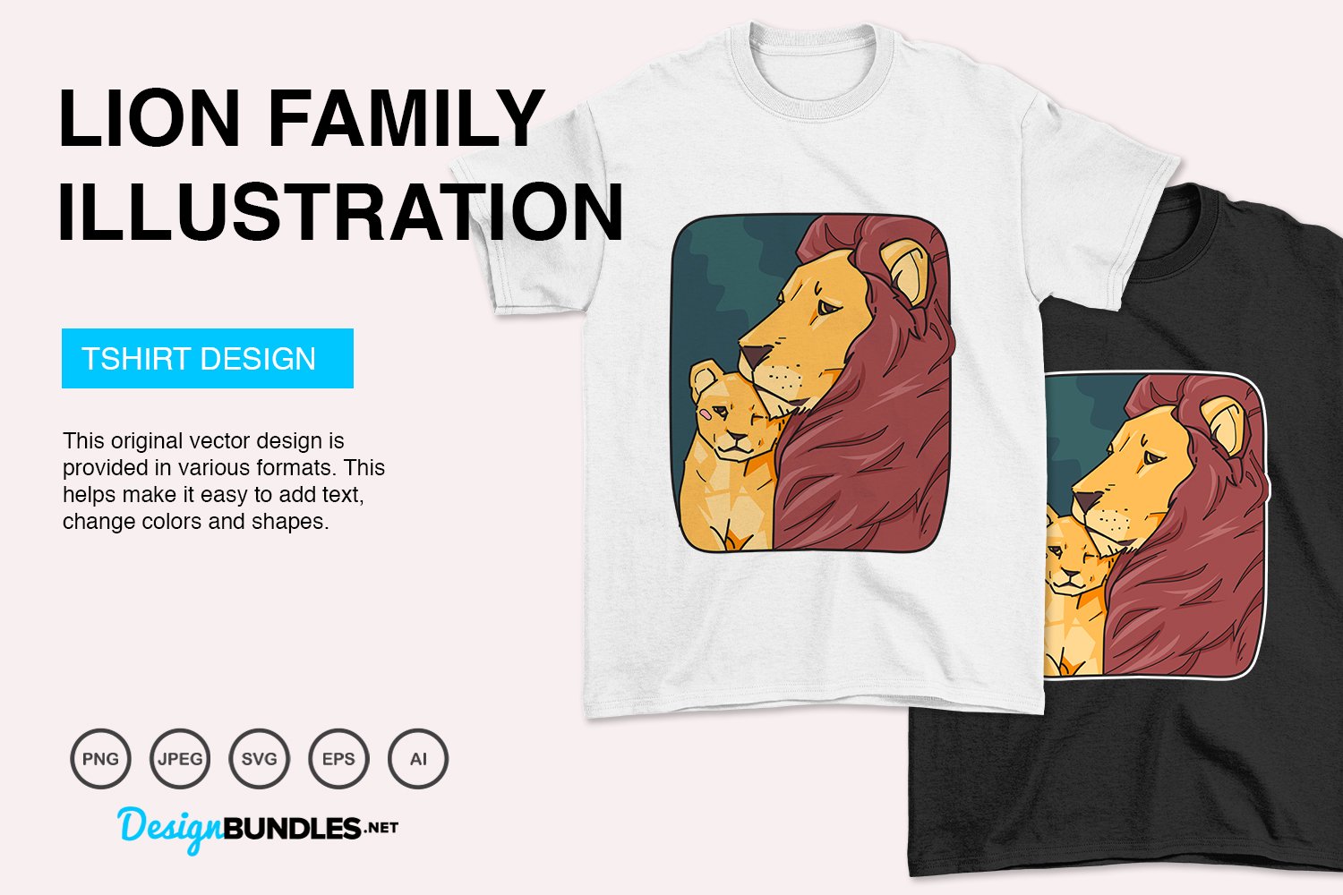 Lion Family Vector Illustration