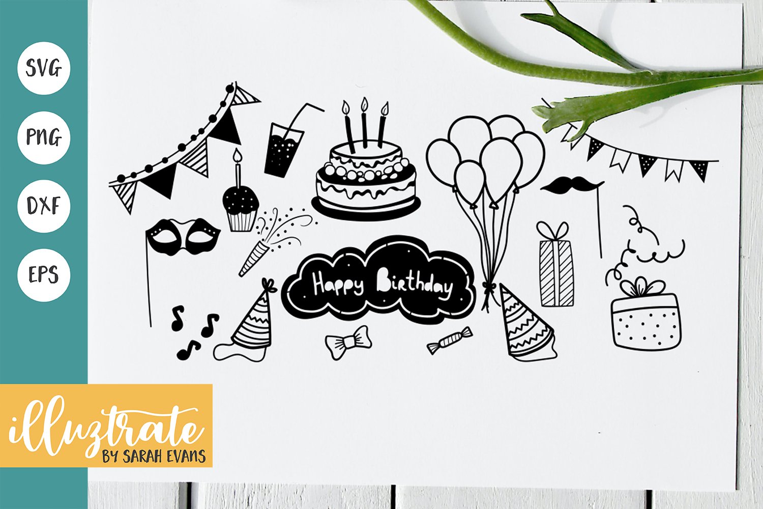 Birthday SVG Cut Files | Birthday Party Clipart | Party SVG (160206 ...
