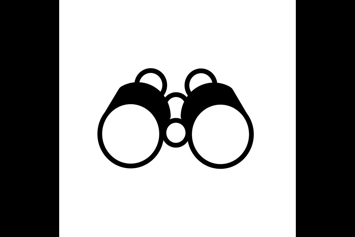 binoculars symbol line flat icon, Vector Illustration (851000) | Icons ...