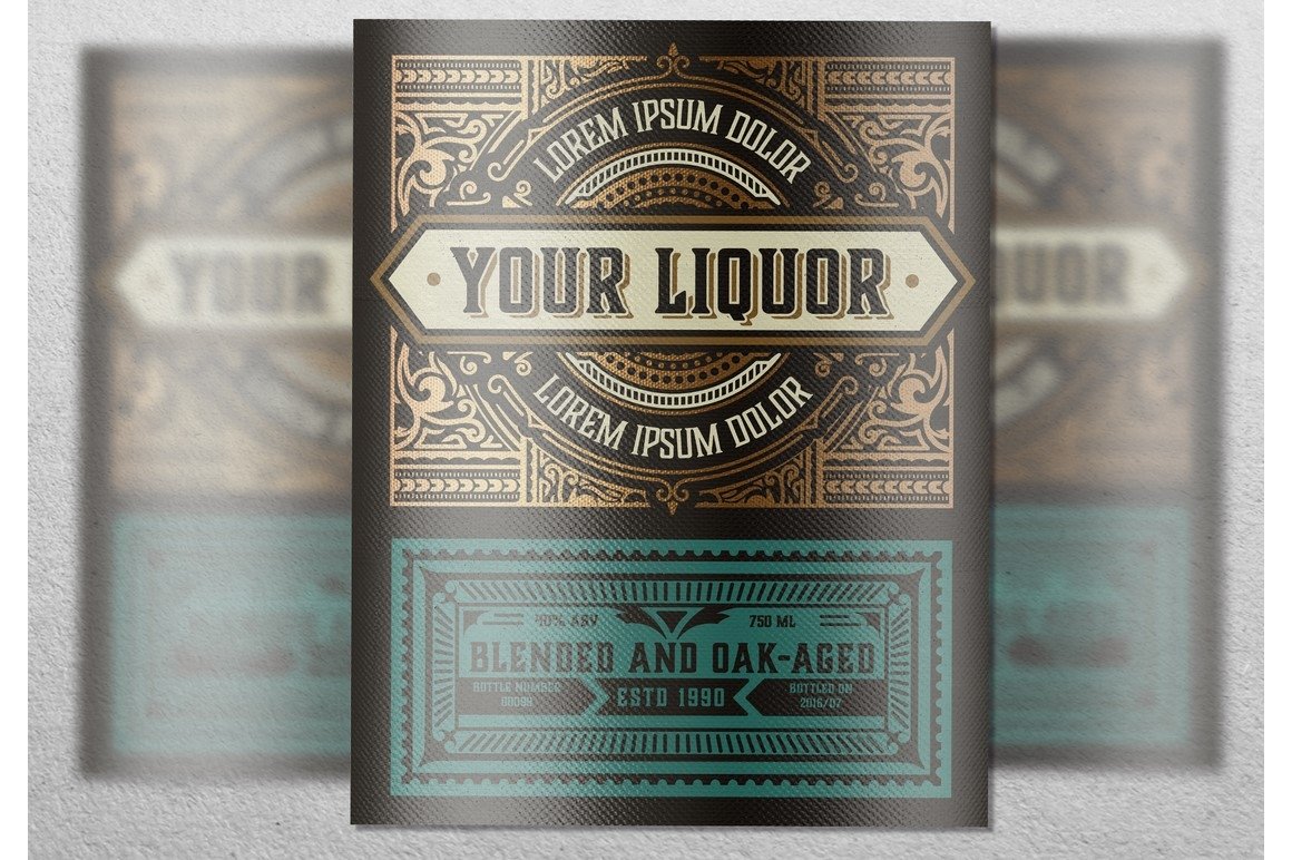 Vintage Liquor Label Packaging Layout (652712) | Brochures | Design Bundles