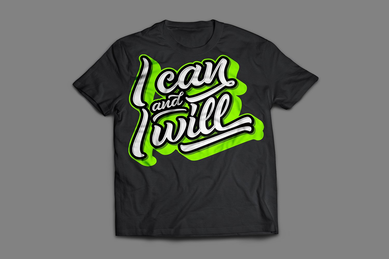i can and i will lettering typography (465838) | Illustrations | Design ...