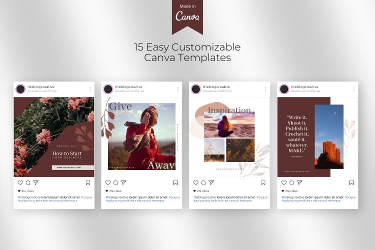 Estelle 15 Instagram Square Canva Templates