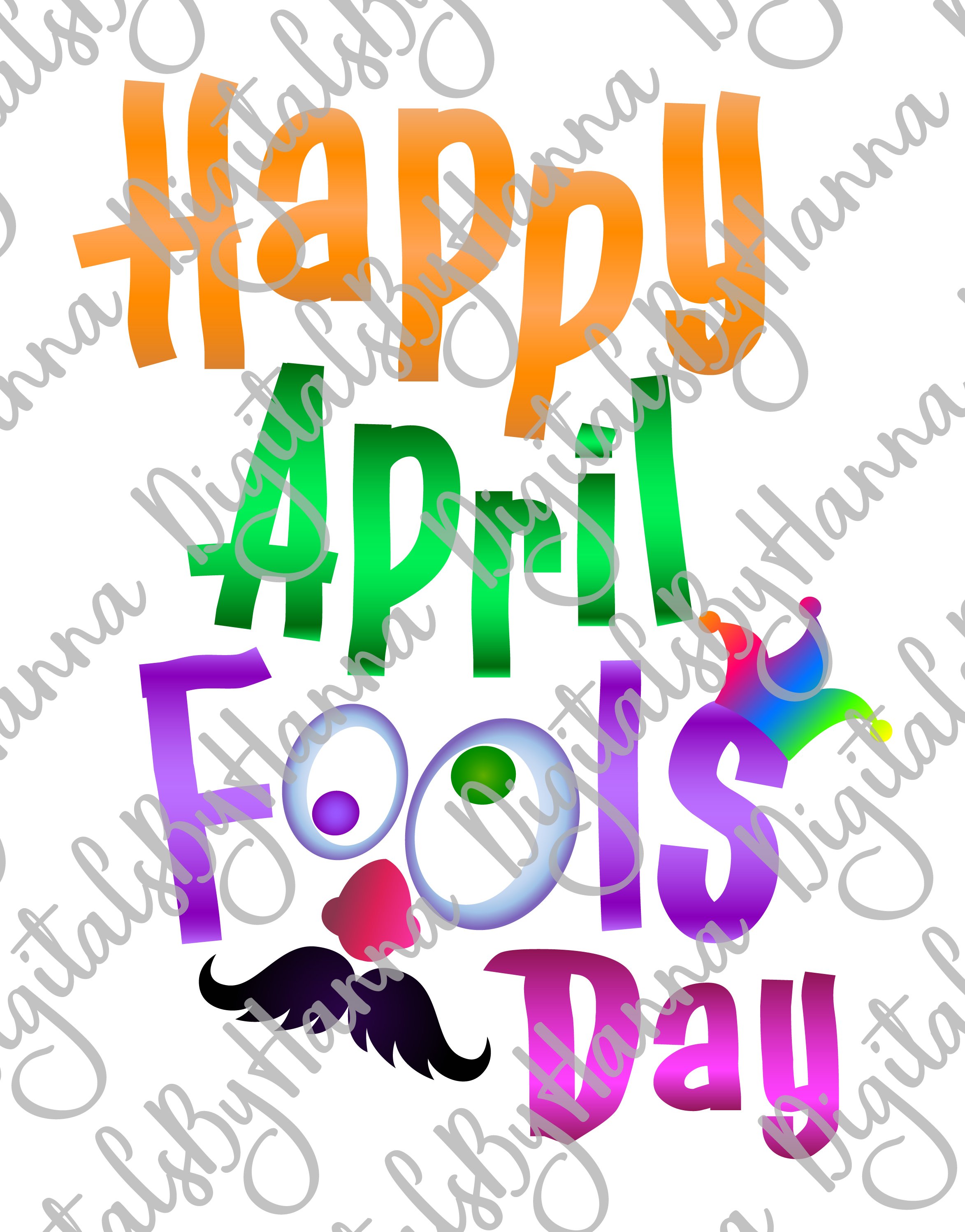 Happy April Fools Day Sublimation Sign PNG Mirror Reversed F (514151 ...