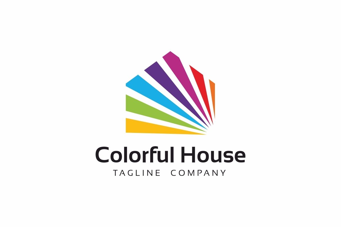 Logo House Outline Color House Outline Logo Etsy