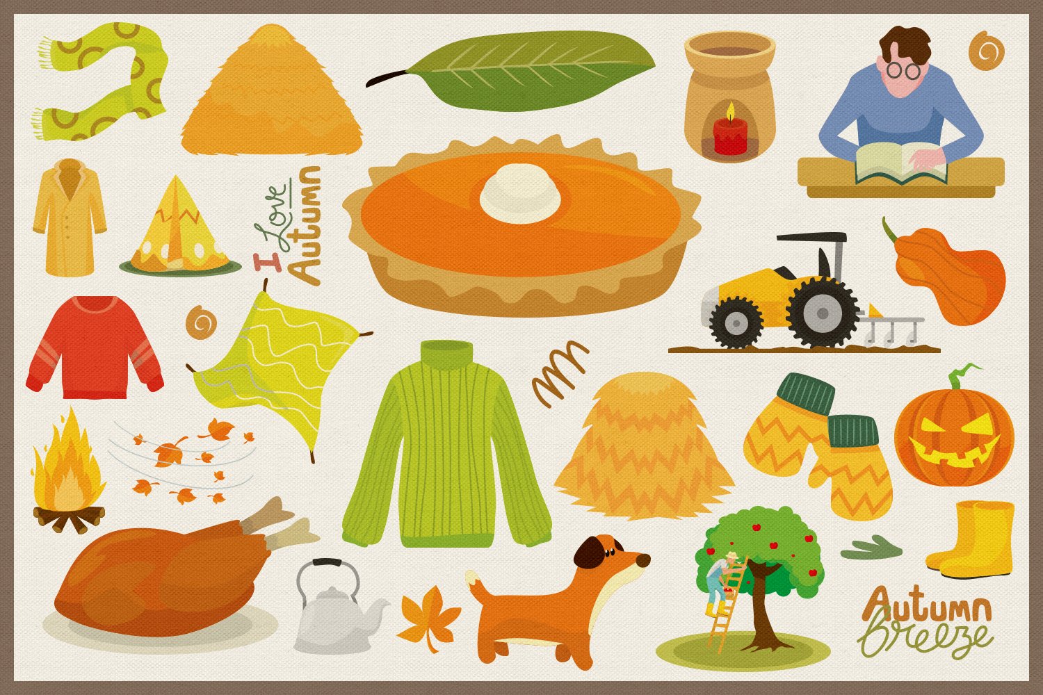 Fall Season Vector Clipart Pack