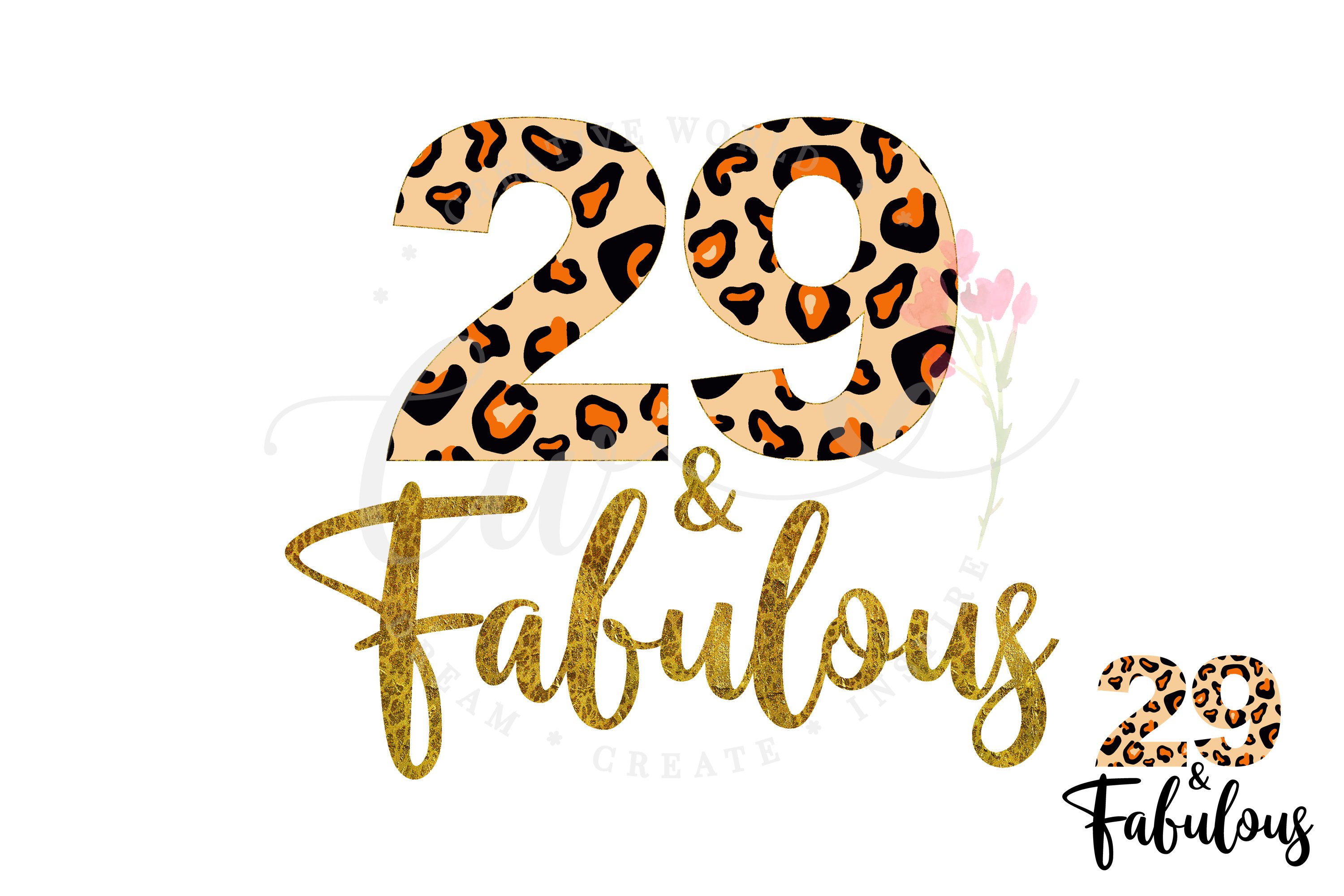 29 and Fabulous svg | 29th Birthday svg | Leopard Birthday (471114 ...