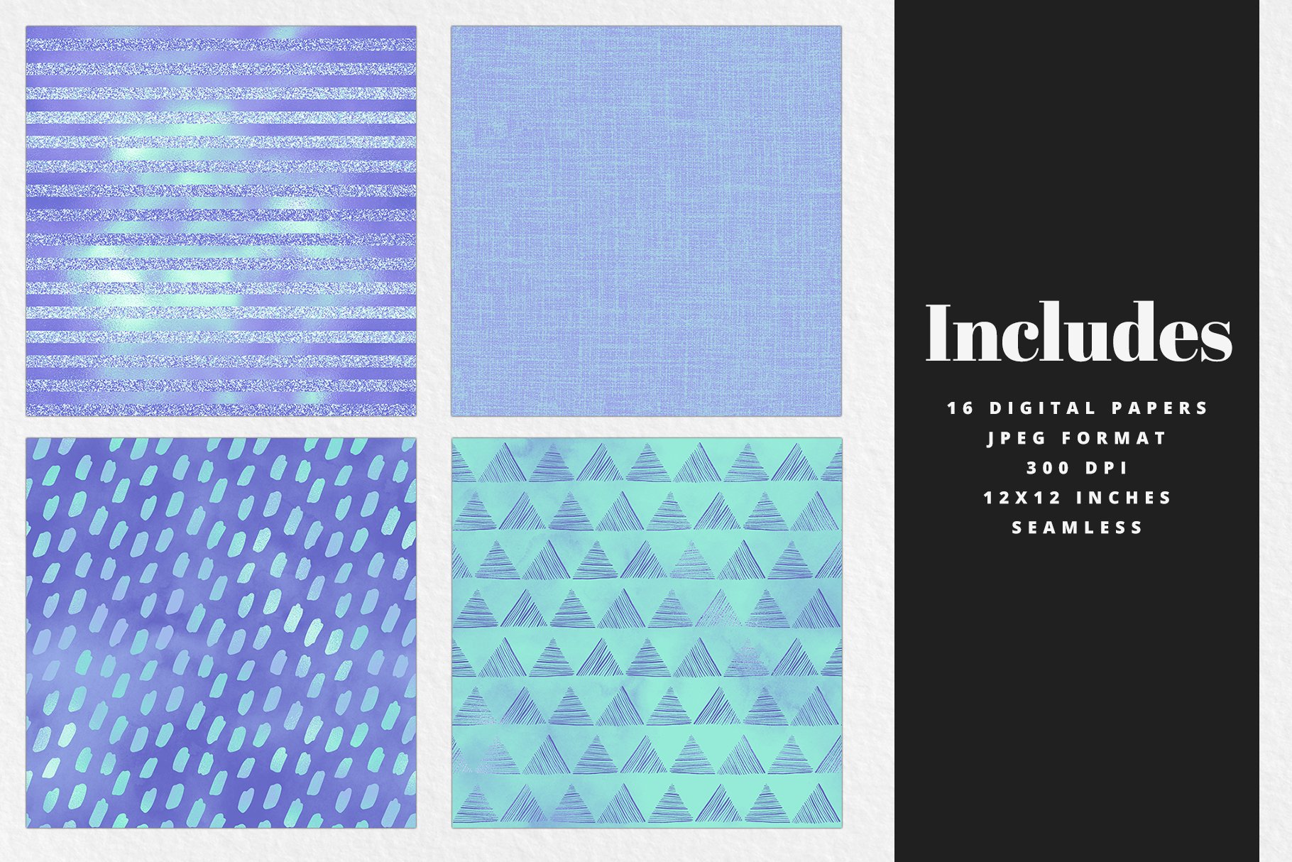 Periwinkle Glitter Paper