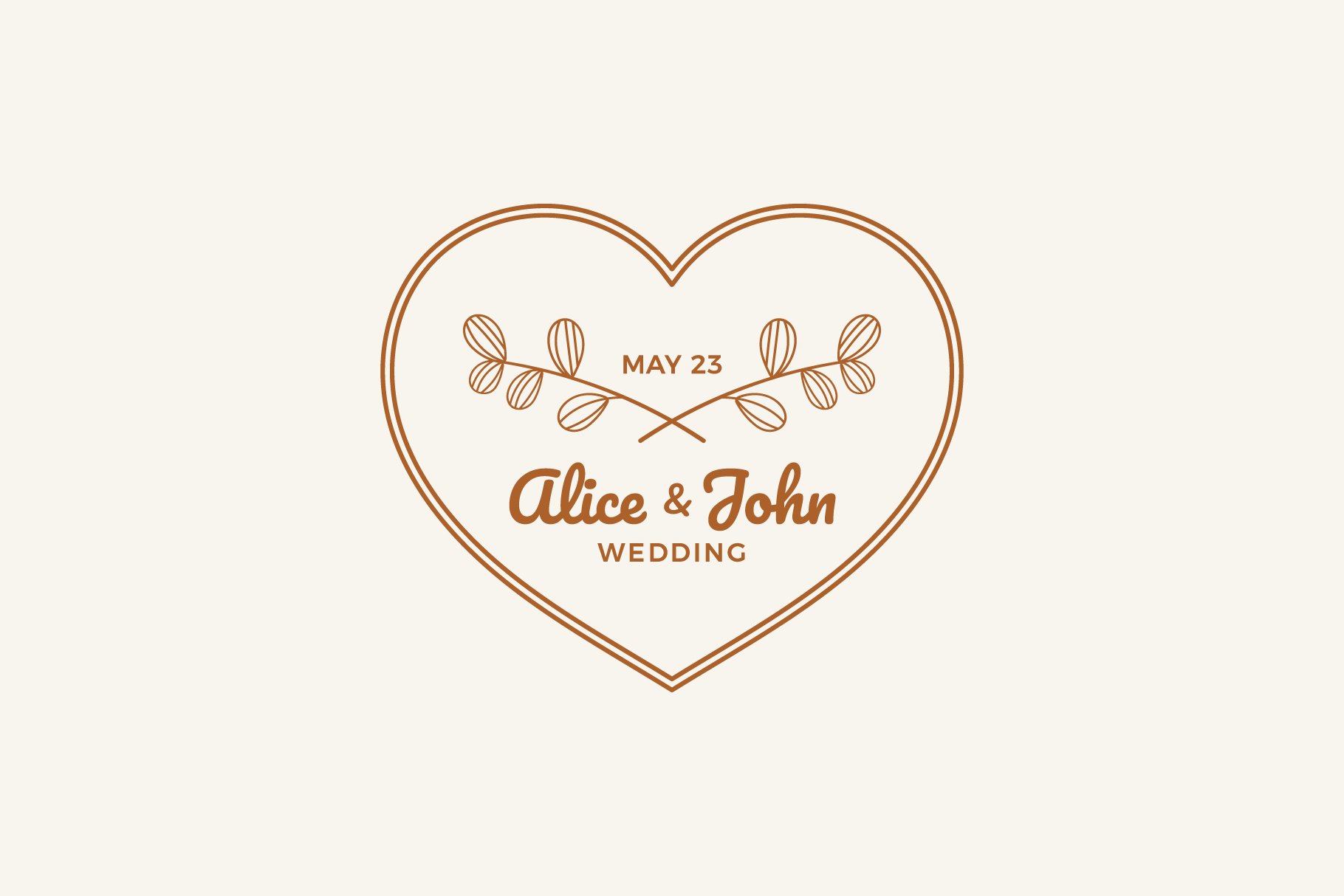 Wedding Hearts Logo Template Collection