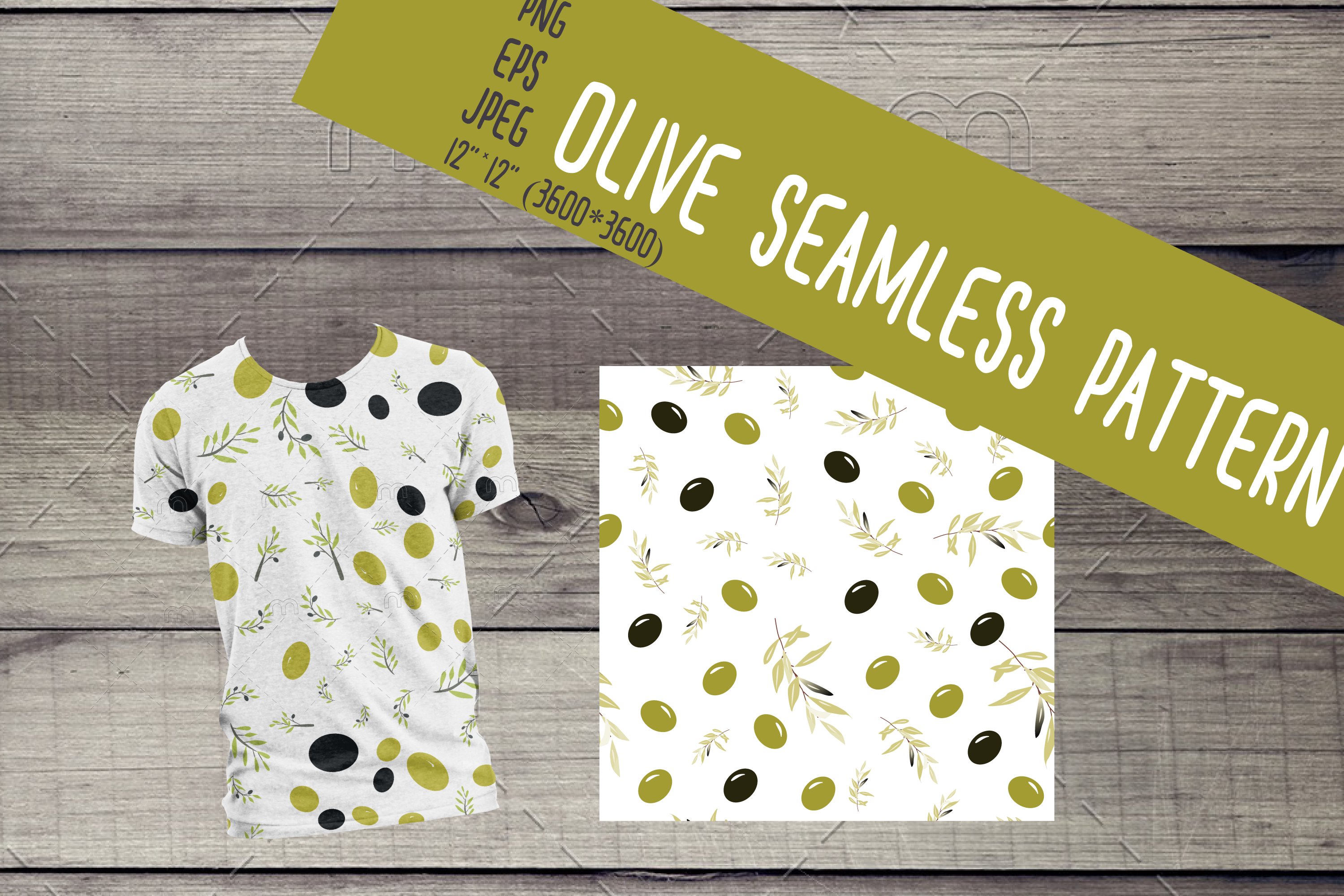Olive seamless pattern. digital paper (951702) | Patterns | Design Bundles
