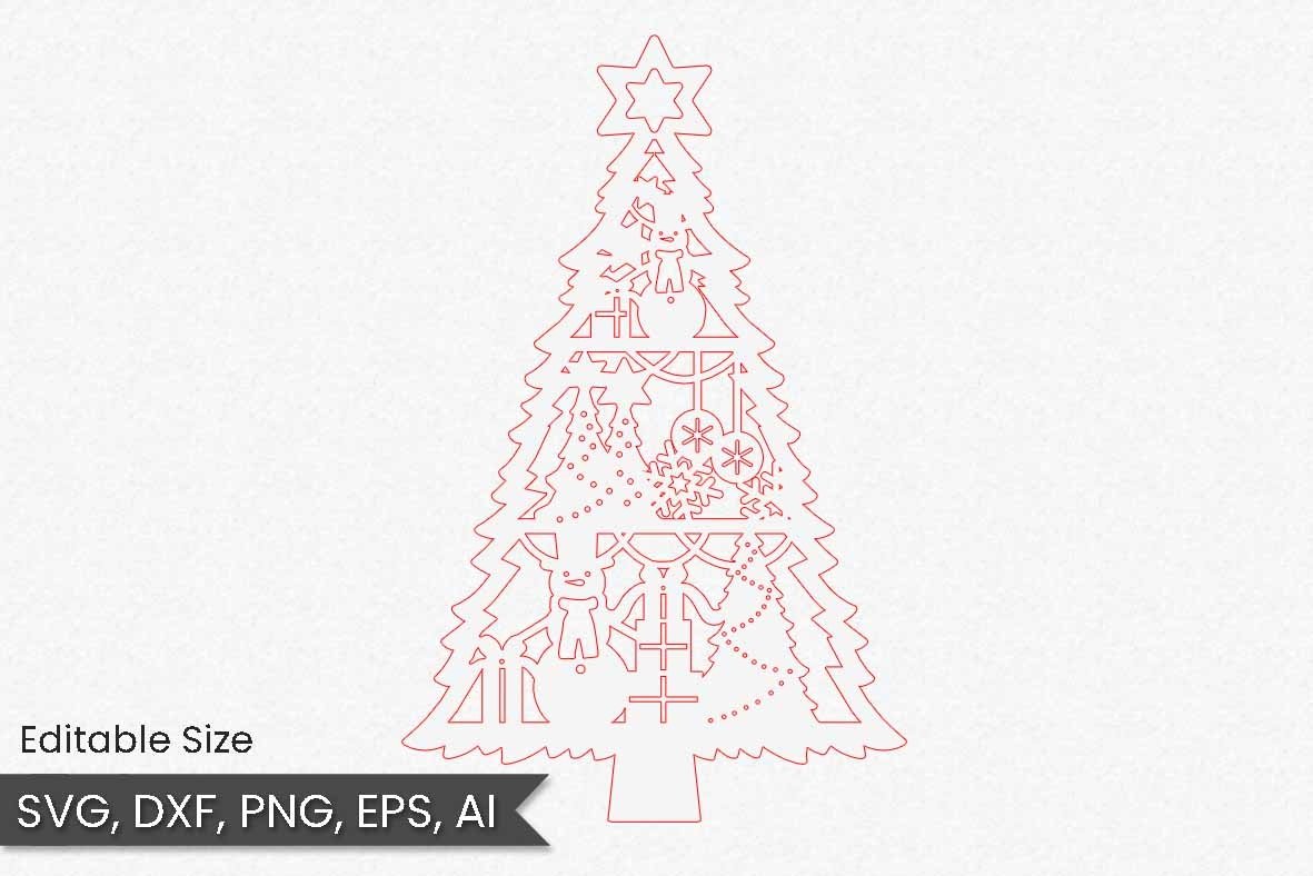 Christmas Tree, Cut File, Instant Download (420321) | Cut Files ...