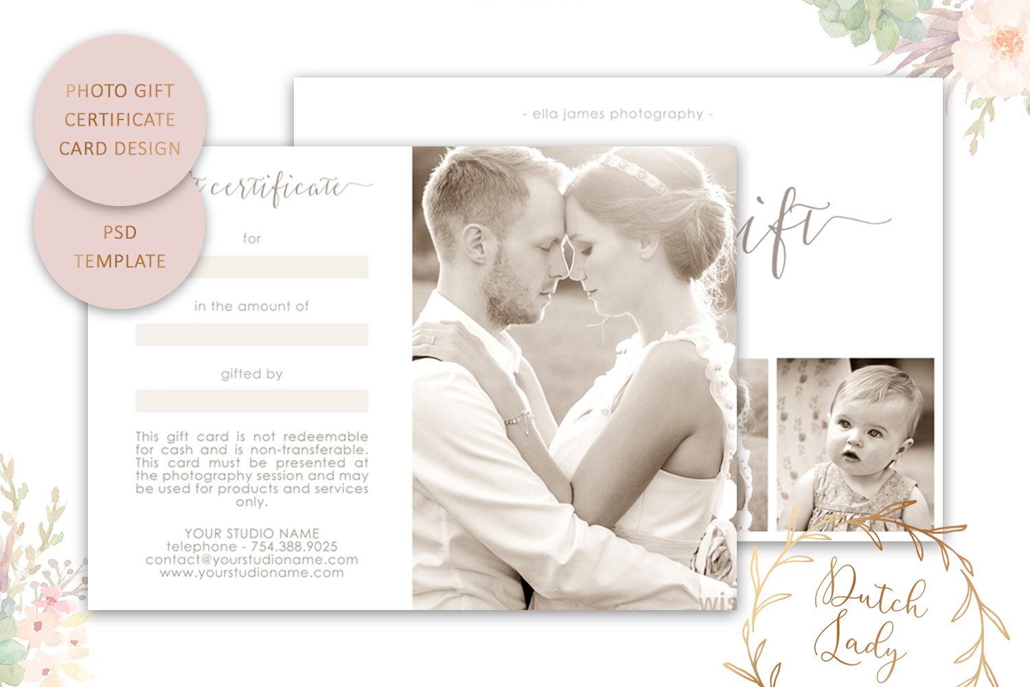 Photo Gift Card Template for Adobe Photoshop - #8 (275062) | Card and ...