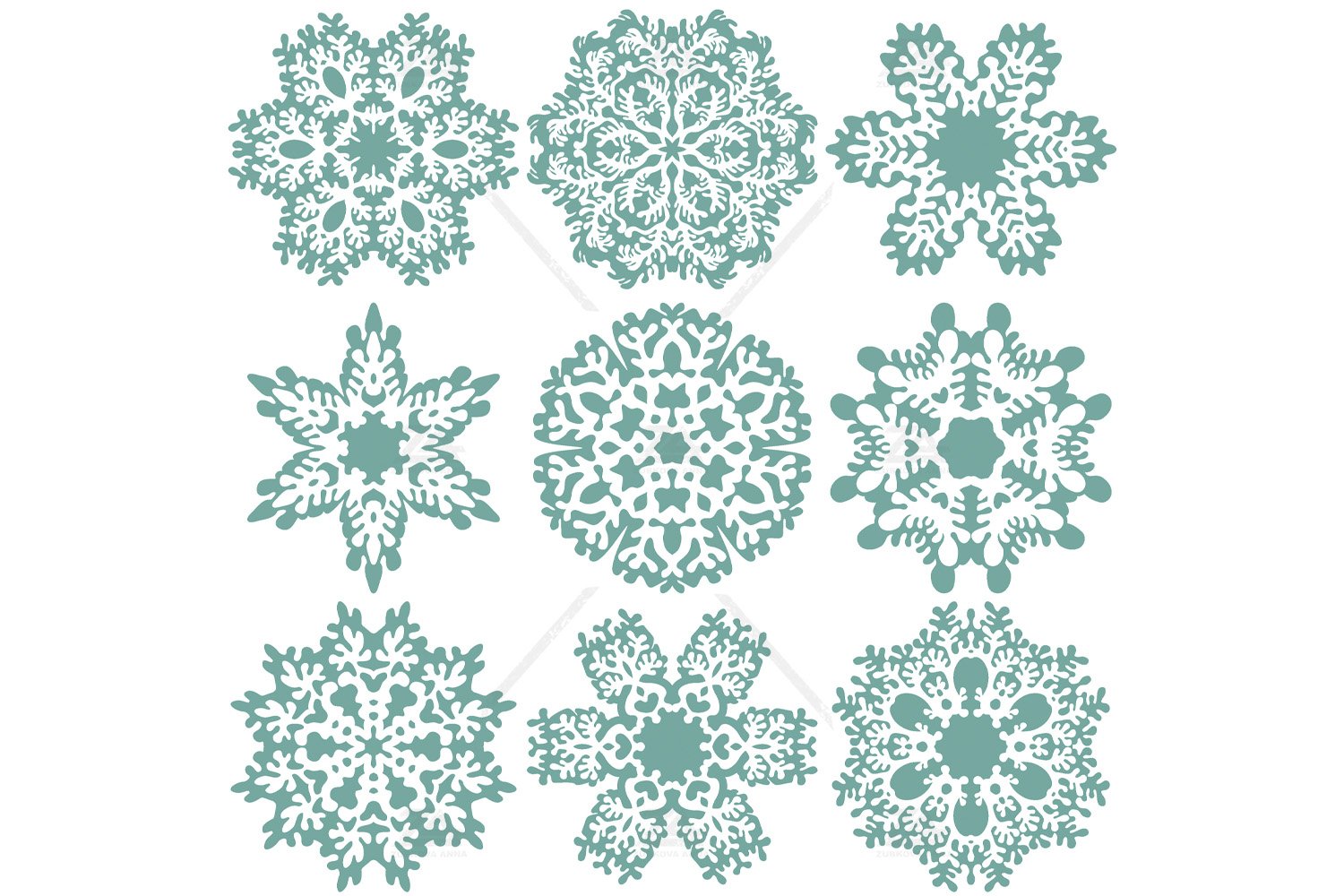 Christmas Snowflakes SVG Cut Files Bundle (1079062) | Cut Files ...