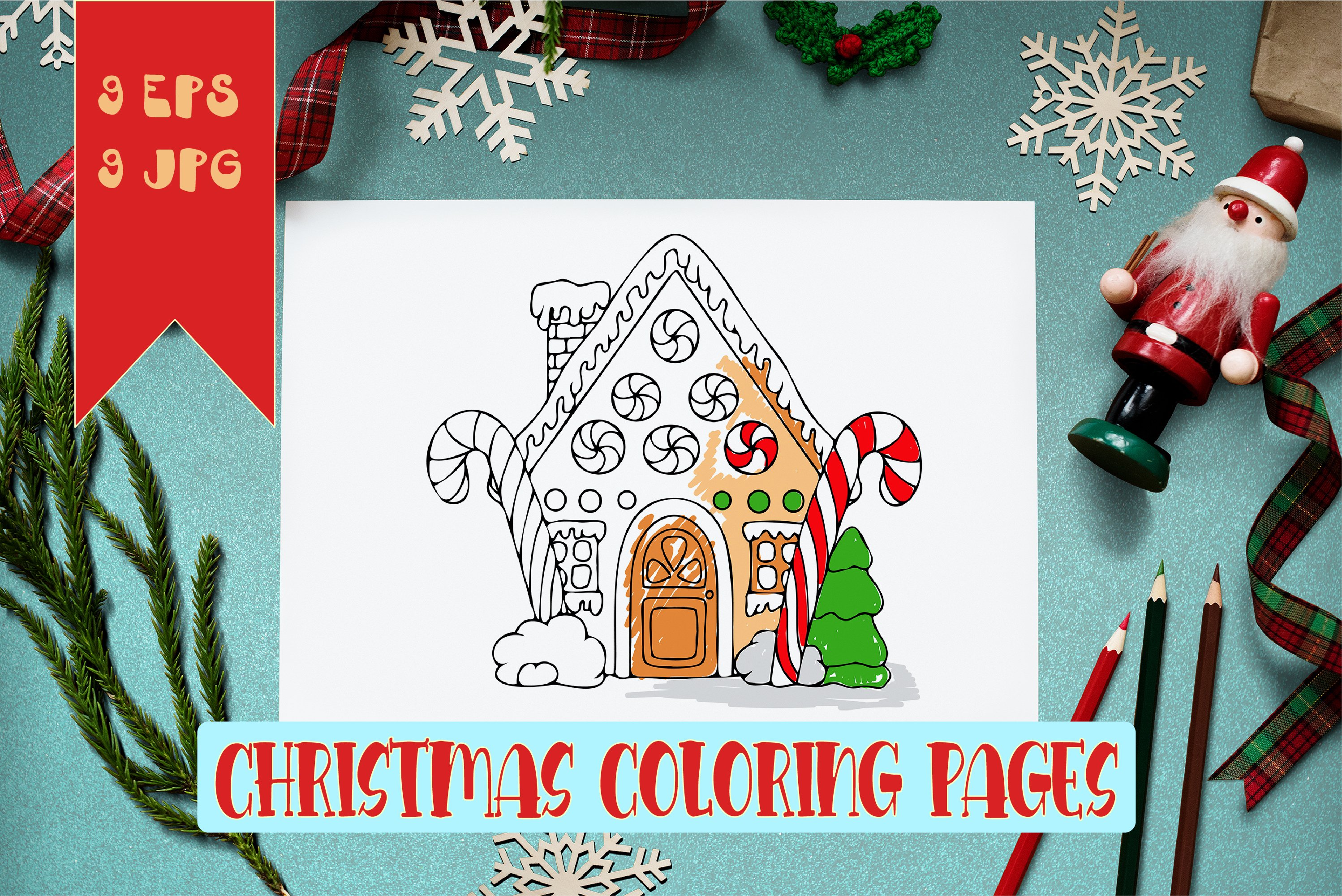 Santas House Coloring Pages