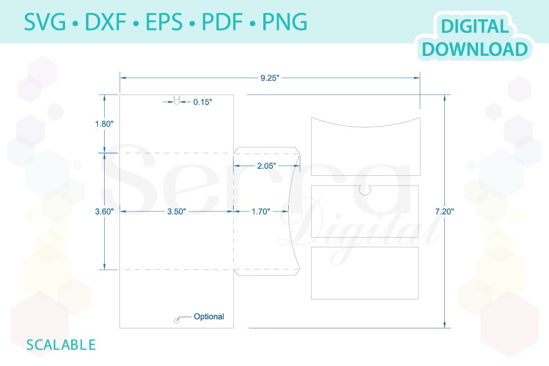 Gate-fold Gift card holder template .svg .dxf .eps .pdf .png (906798 ...