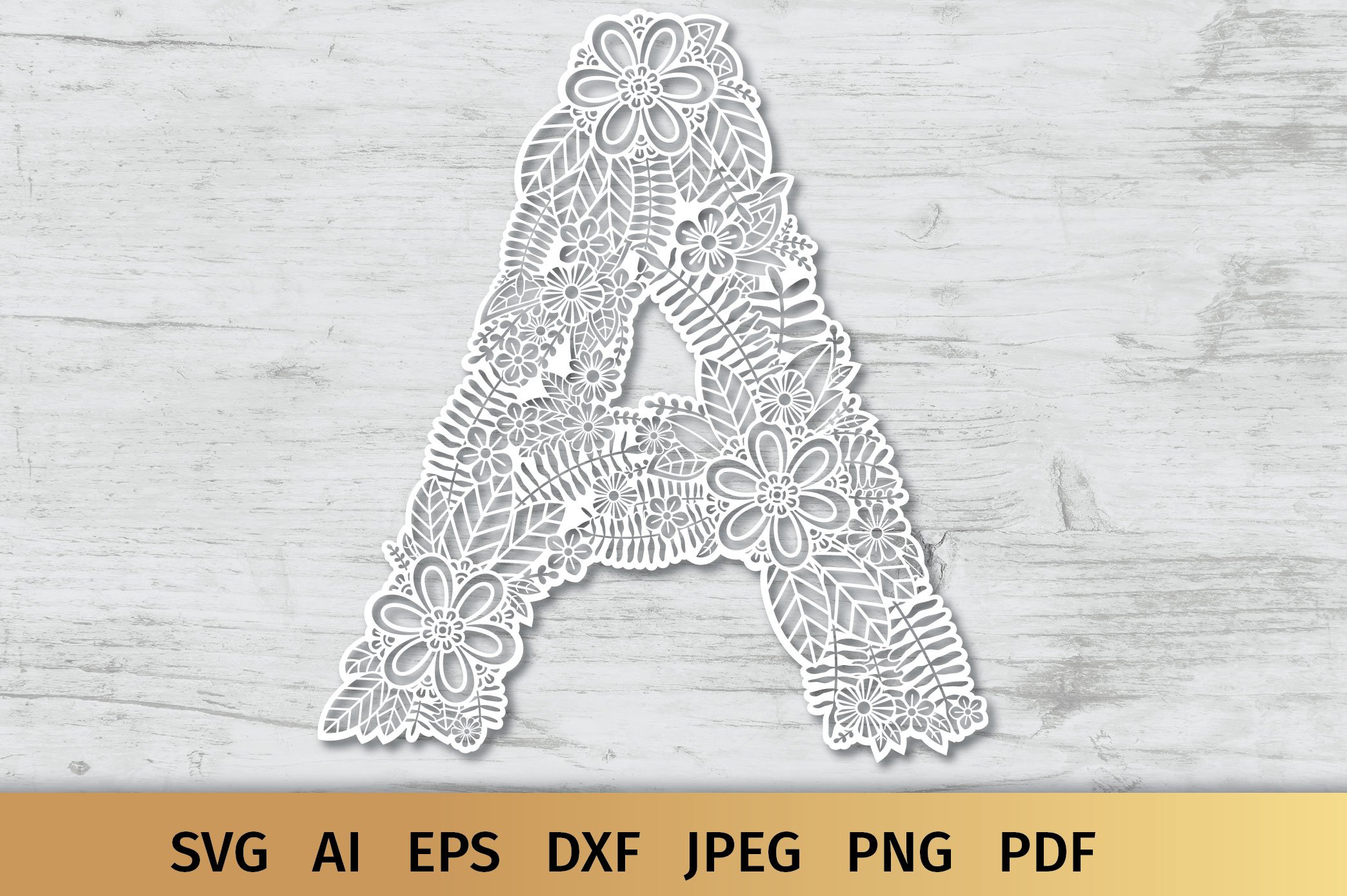 Letter A SVG | Floral Letter SVG (479389) | Illustrations | Design Bundles