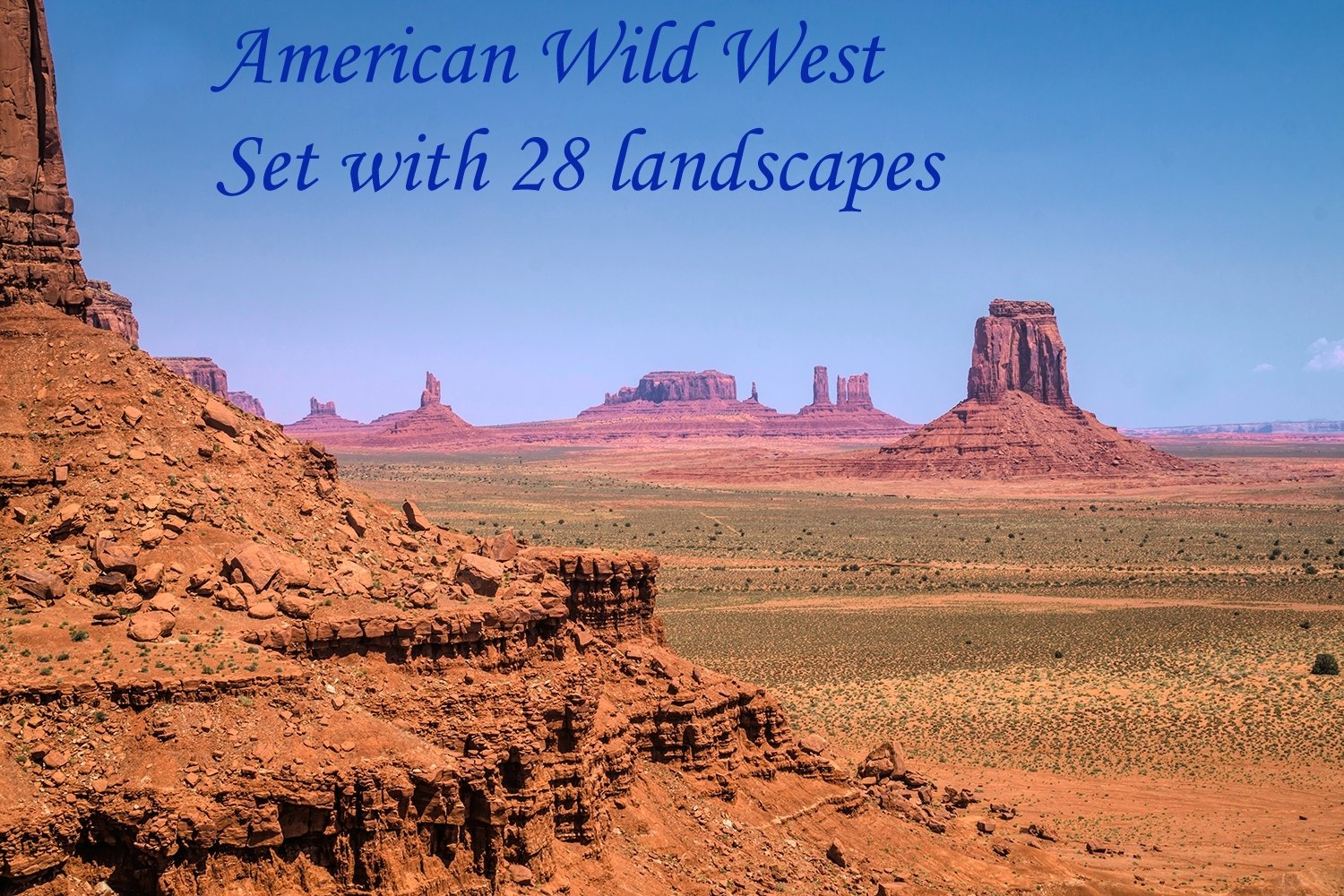 Set with 28 bright landscapes. American Wild West (704585) | Travel and ...