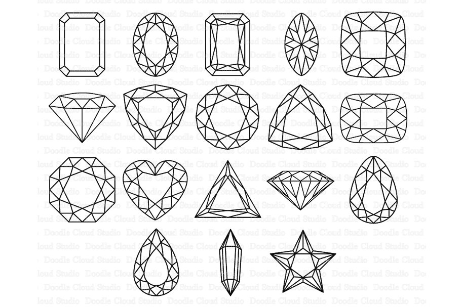 Gems SVG, Diamond SVG, Precious Stone SVG files, Gemstones. (84318 ...
