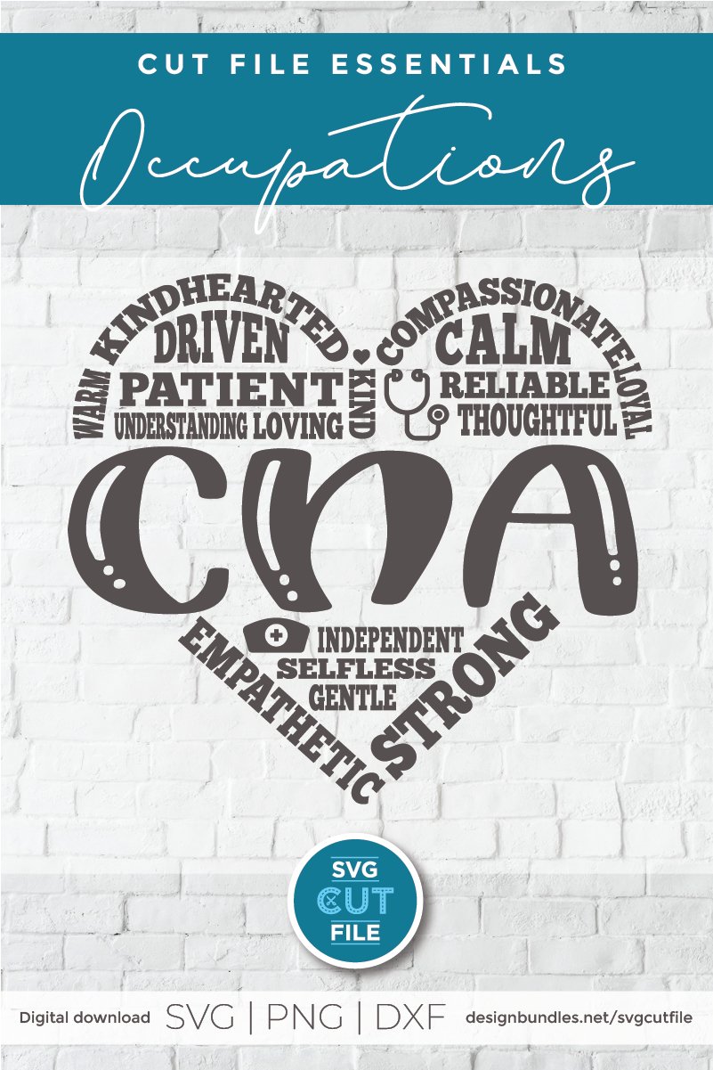 CNA svg- a Certified Nursing Assistant subway art heart SVG (521981 ...