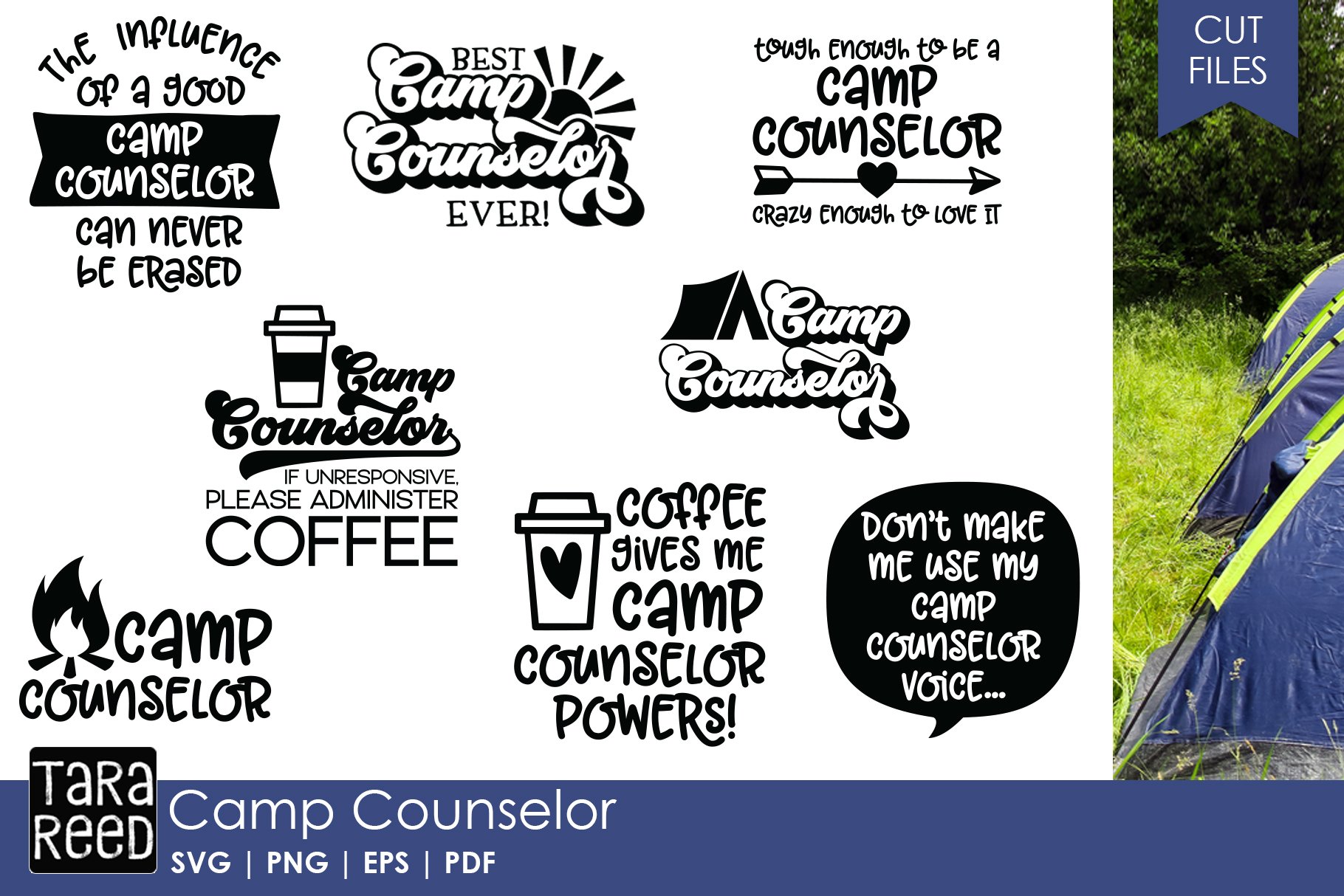 Camp Counselor - Camping SVG and Cut Files for Crafters (234683) | Cut ...
