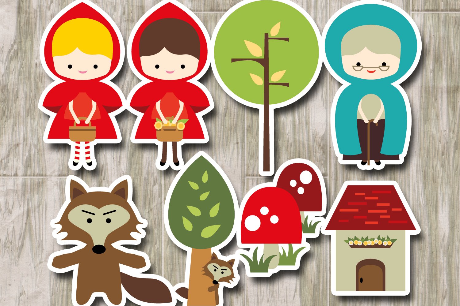 Little red riding hood Illustration Graphics (88998) | Illustrations ...