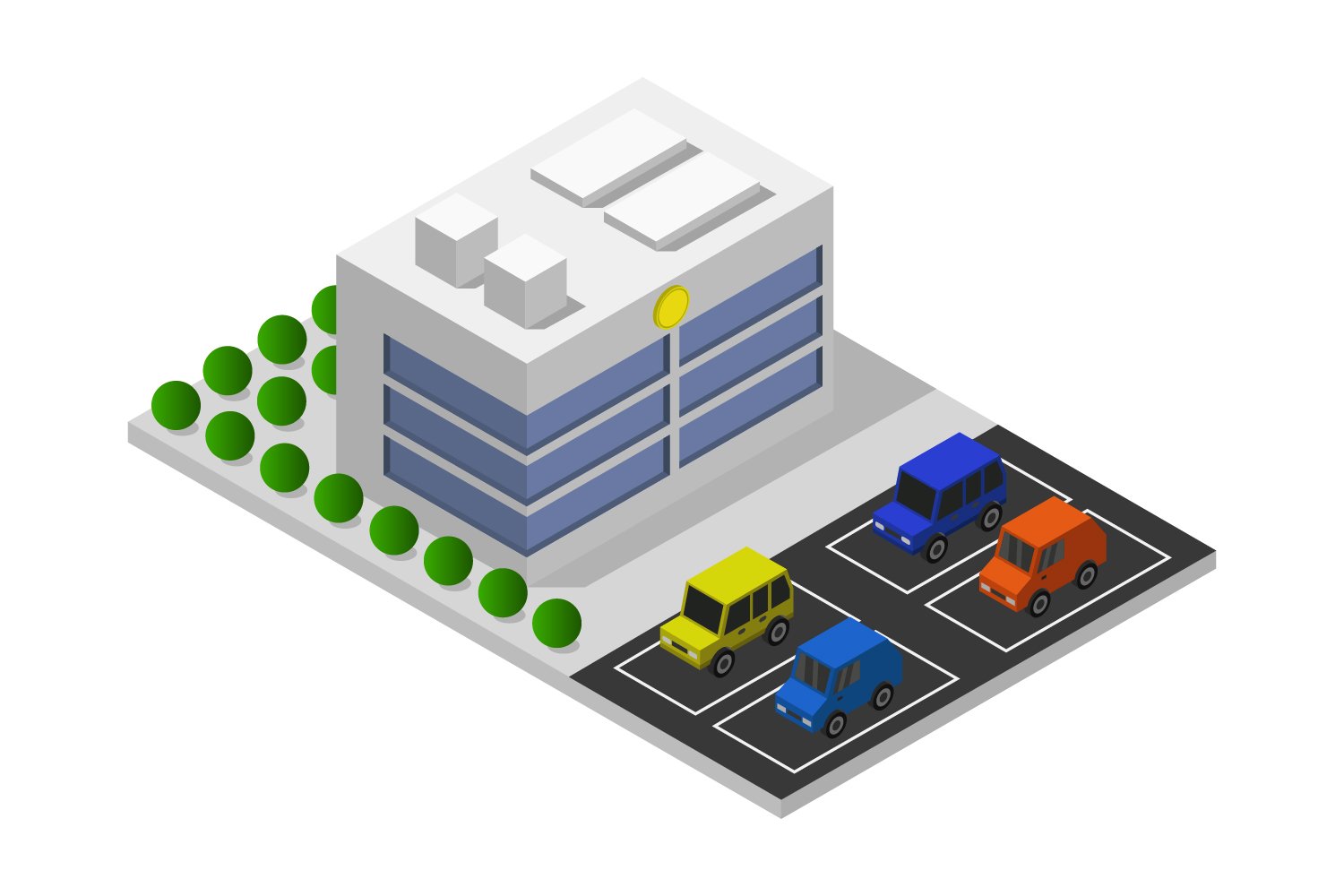 isometric bank (664171) | Icons | Design Bundles