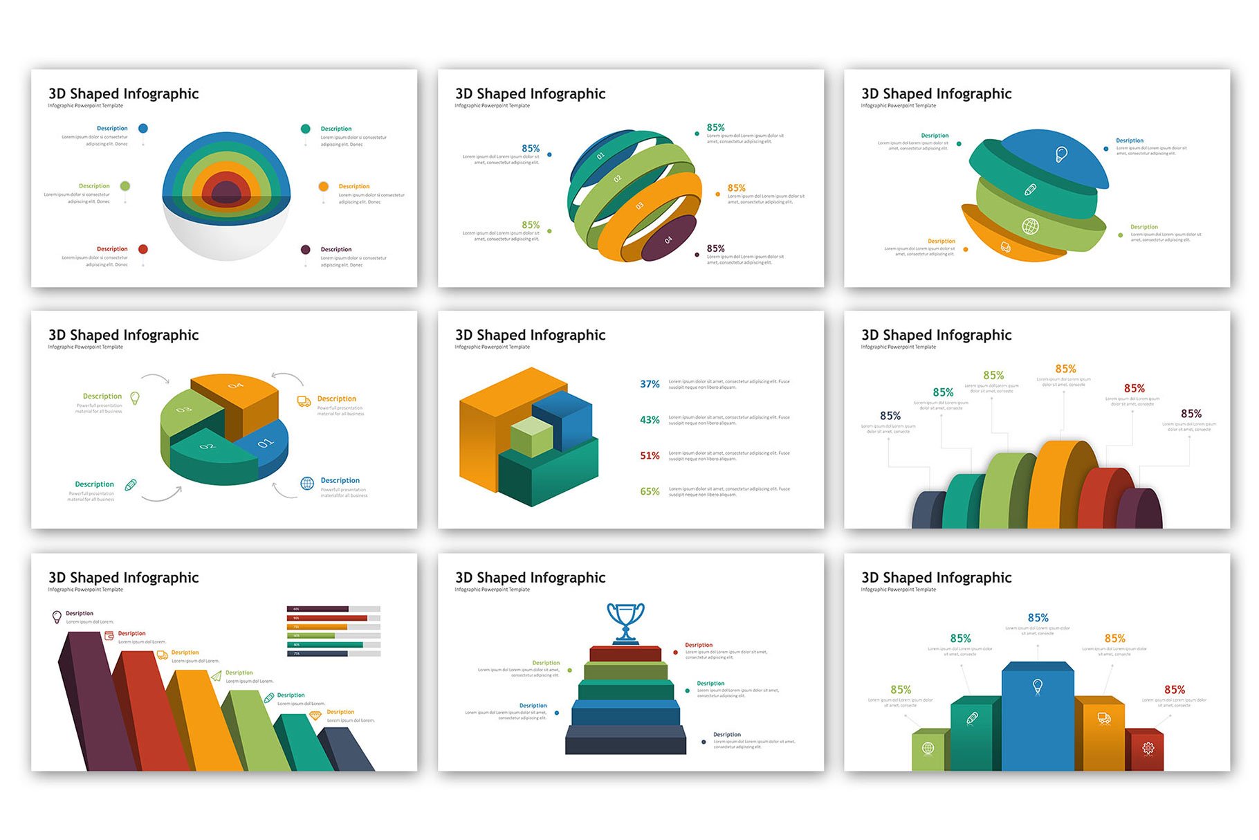 3D Infographic Presentation - Infographic Template (151325 ...