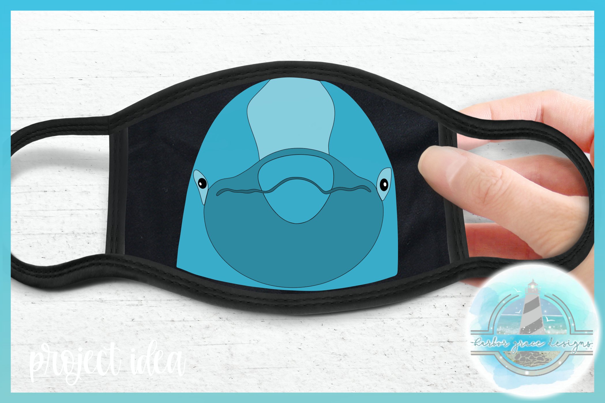 Dolphin Face Mask SVG, PNG, Sublimation, Screenprint (843123) | SVGs ...