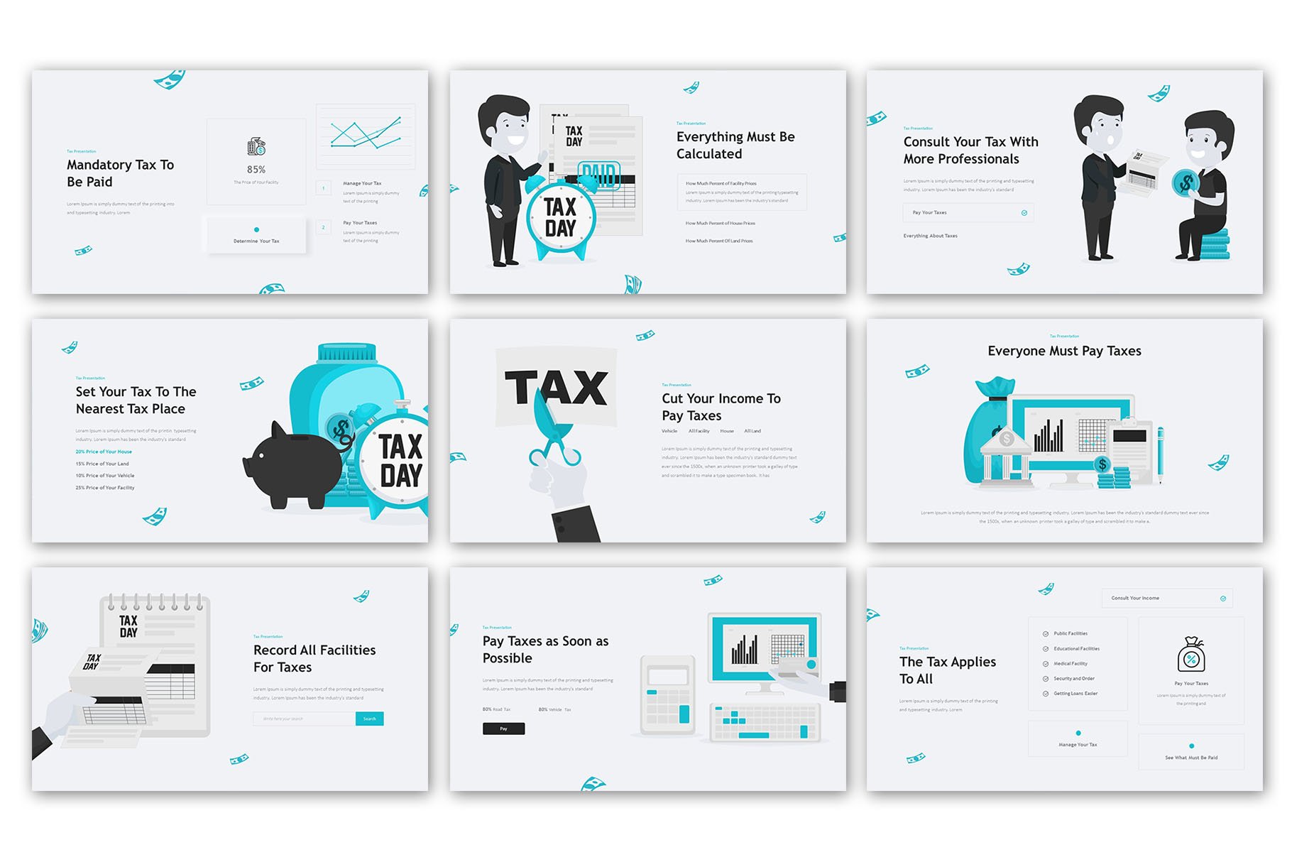 Tax Presentation Template (573019) | Powerpoint | Design Bundles