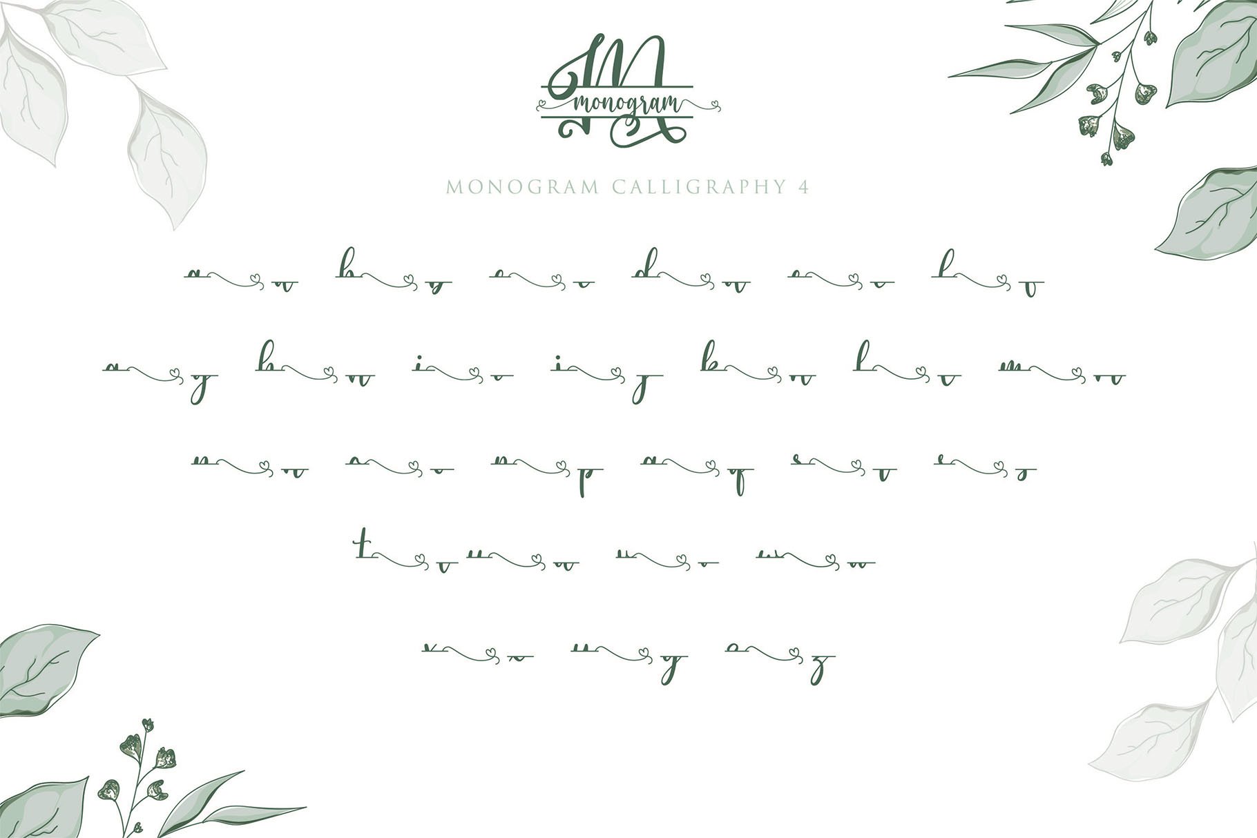 Monogram Calligraphy (747009) | Monogram | Font Bundles