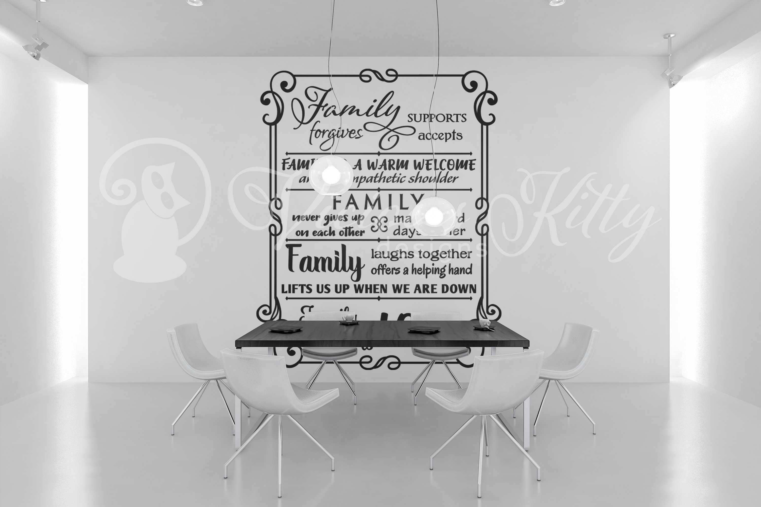 Family word collage in swirly frame, word collage (576546) | Cut Files ...