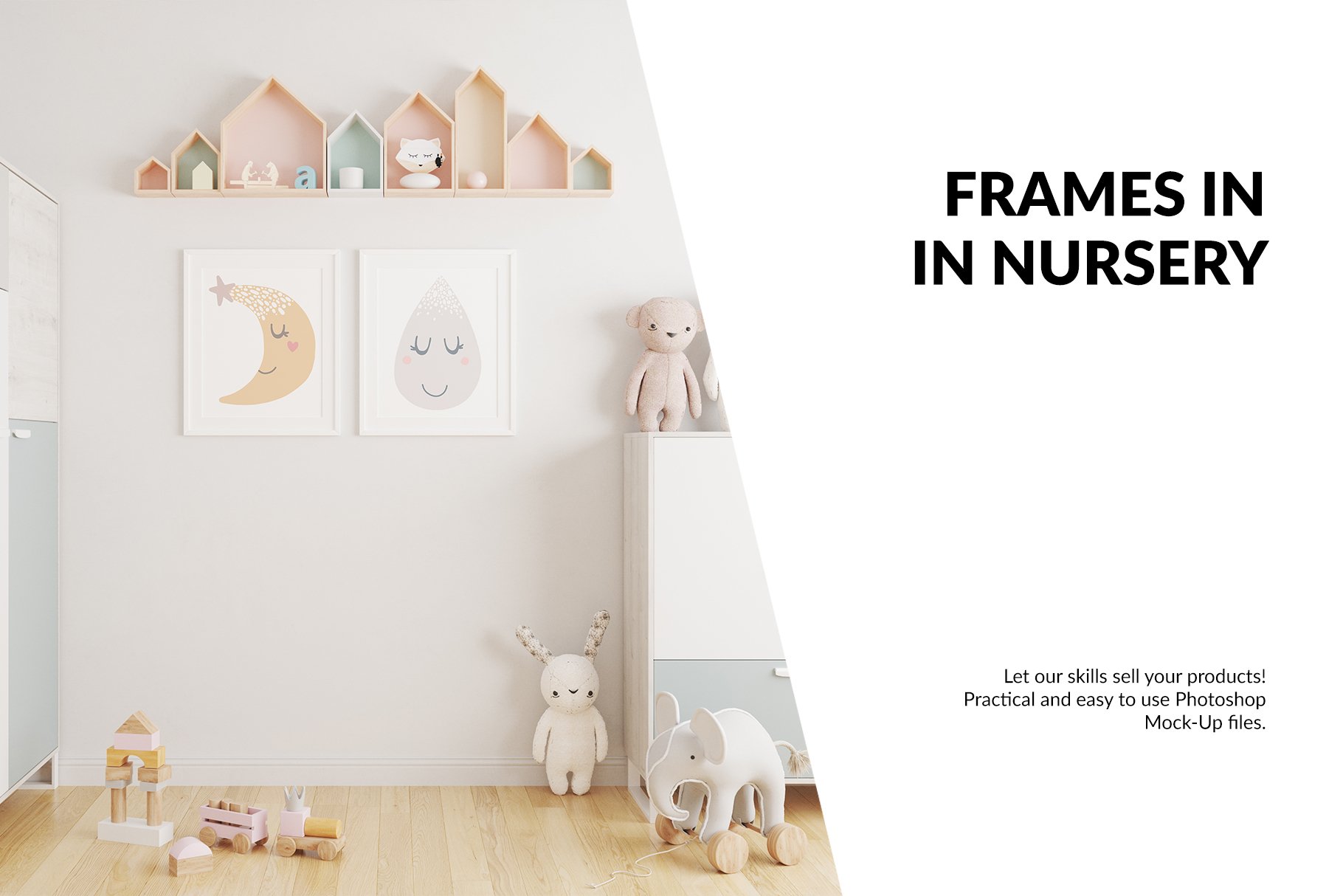 Nursery 3 Frames and Wall Set