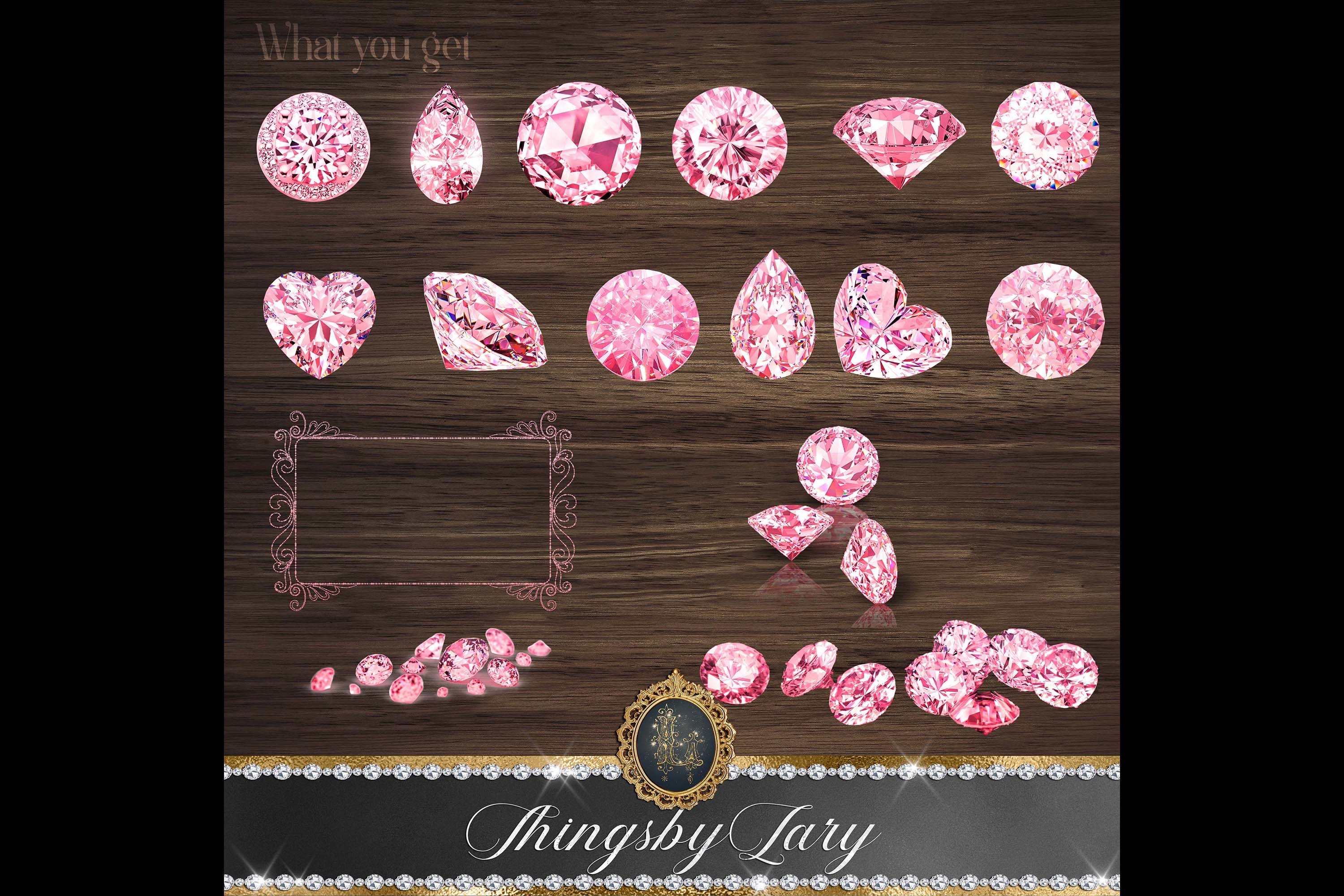 Pink Hanging Diamond String Hanging Set Digital Images PNG (300453 ...