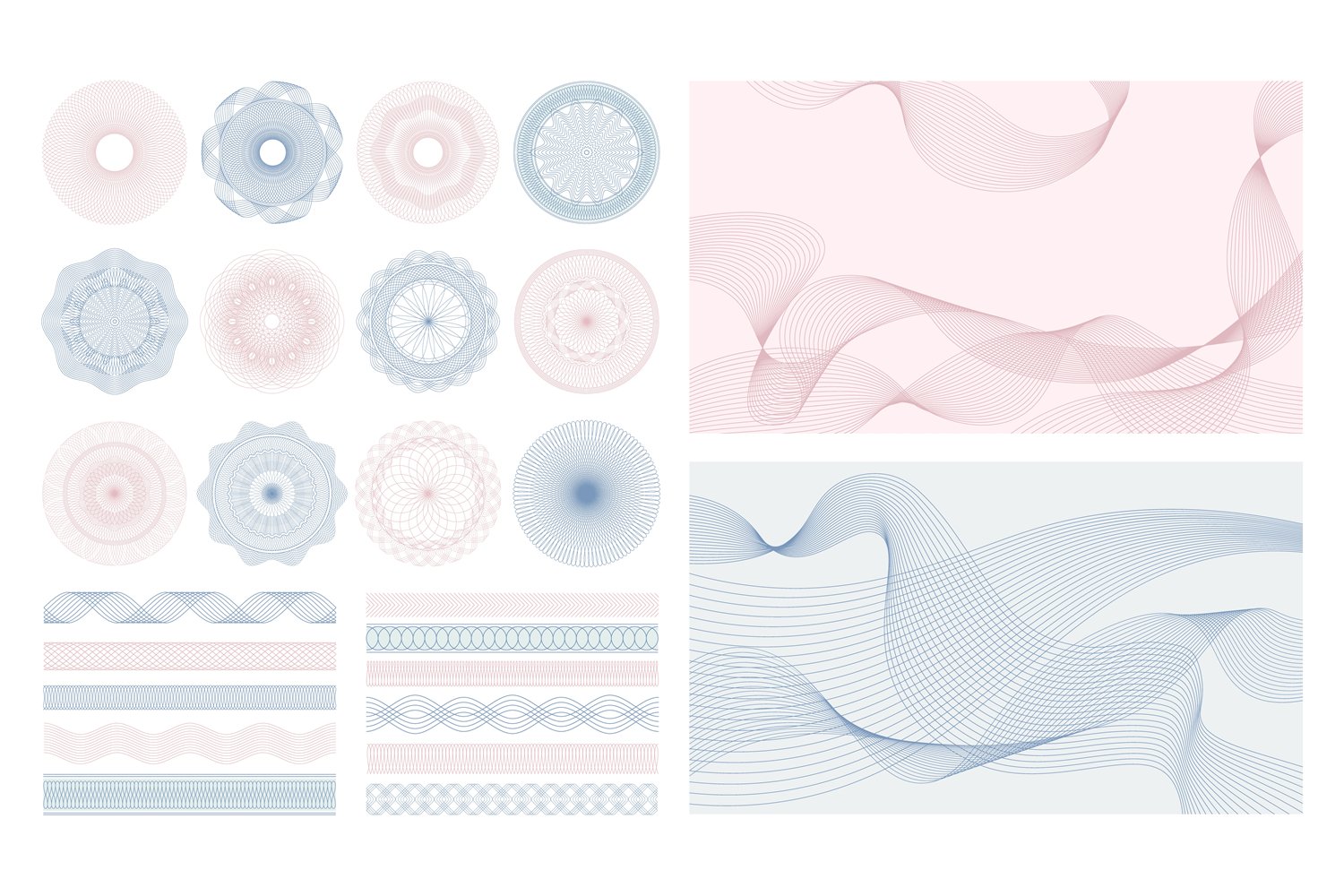 Money watermark. Geometric round, spiral and abstract secure (1175255 ...