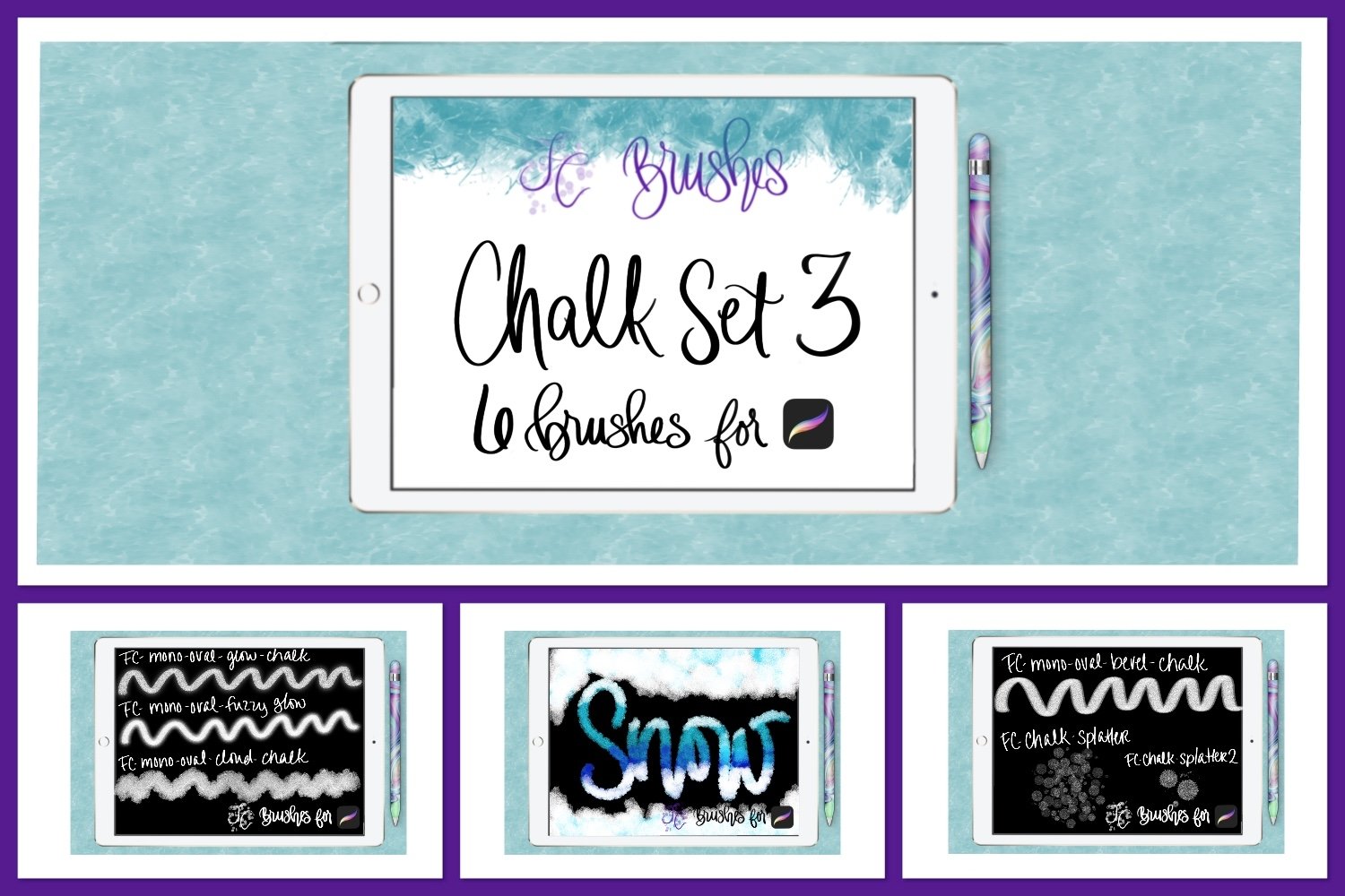 FC-chalk-set3 for PROCREATE (205505) | Add ons | Design Bundles