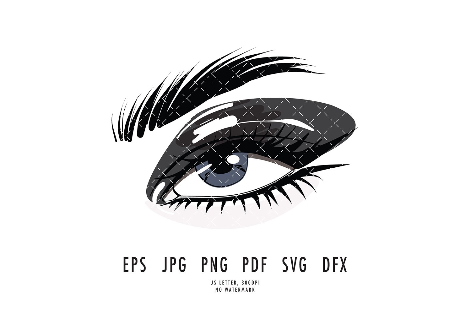 Smokey eye makeup SVG eyebrows SVG microblading clipart (1336355 ...
