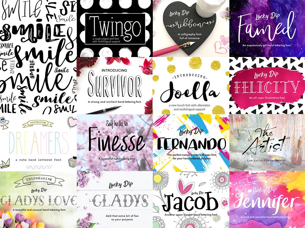 Joanne Marie 60 Font Bundle (54897) | Calligraphy | Font Bundles