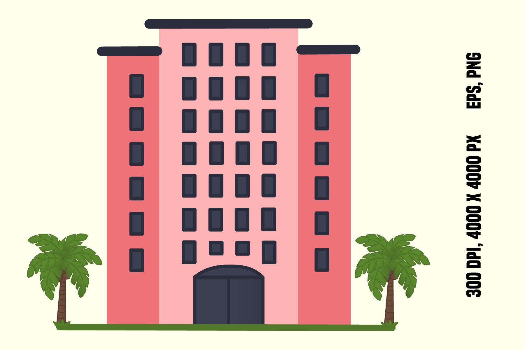 Hotel Building Cartoon